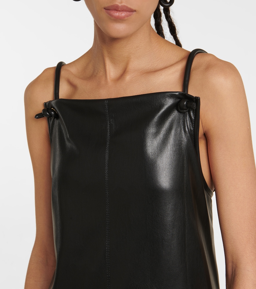 Nanushka Claire Faux Leather Mini Dress In Black - 50% Off | Editorialist