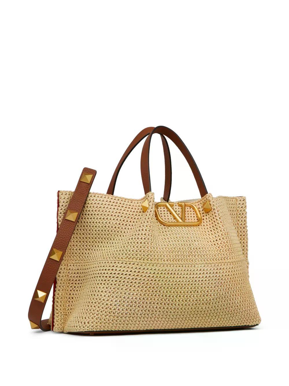 Valentino Garavani Summer Straw Tote Bag - Neutrals | Editorialist