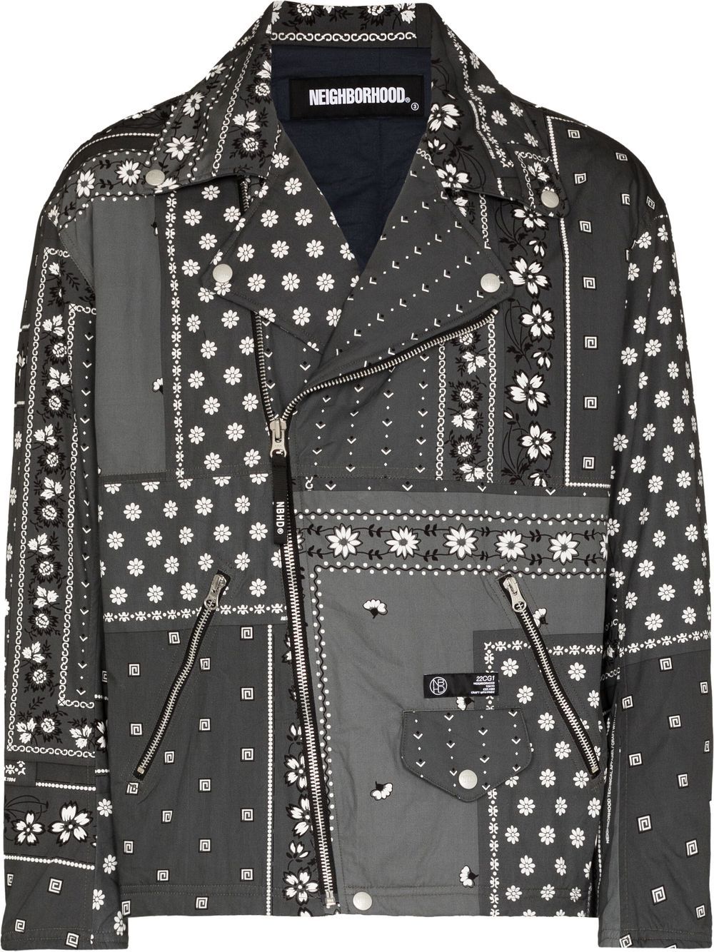 NEIGHBORHOOD Neighborhood Bandana-Print Biker Jacket