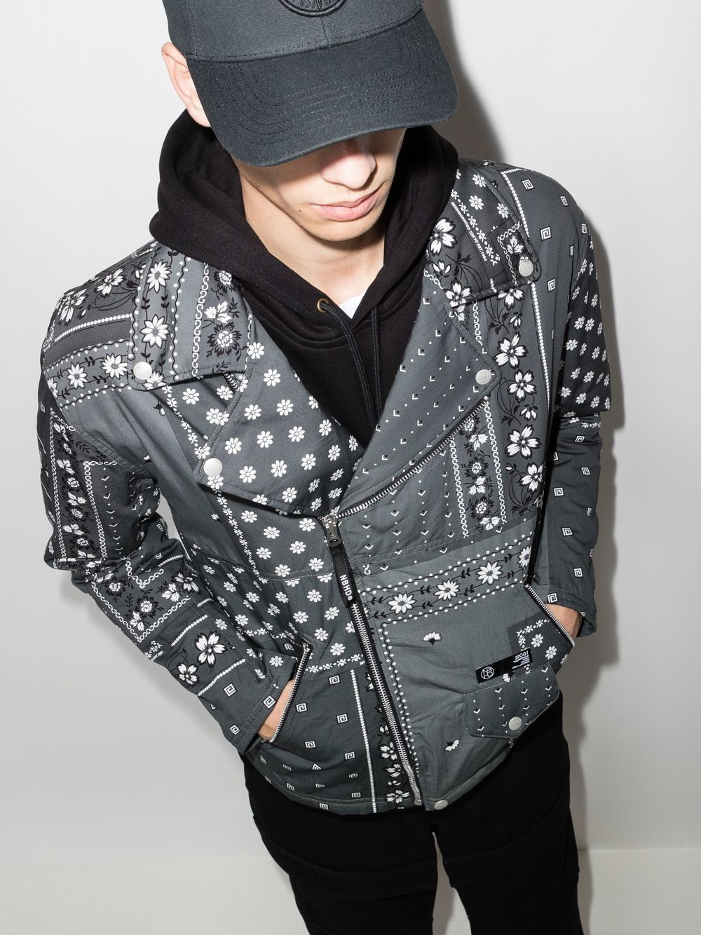 NEIGHBORHOOD Neighborhood Bandana-Print Biker Jacket