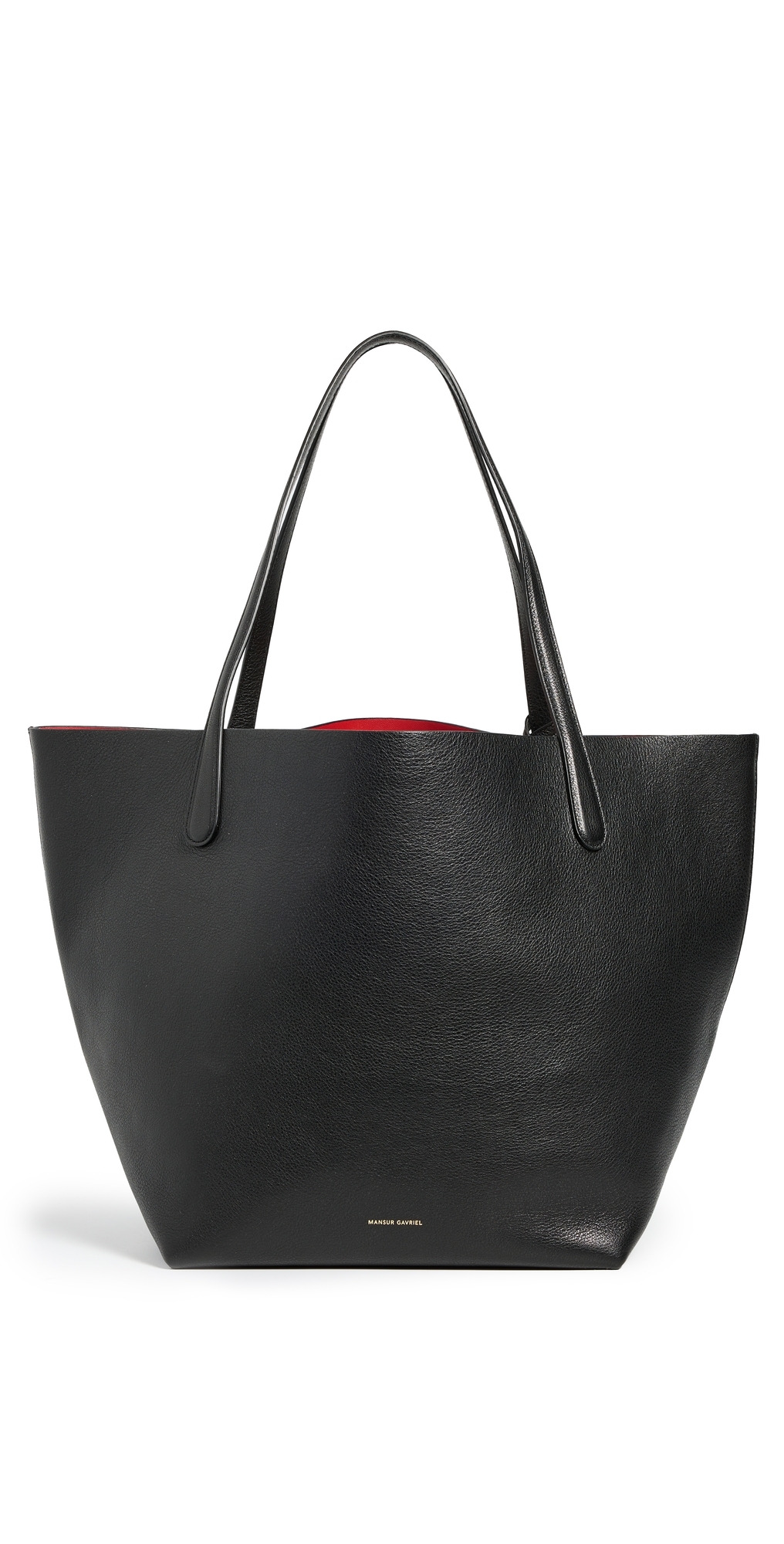 Mansur Gavriel Everyday Soft Tote - Black/Flamma | Editorialist