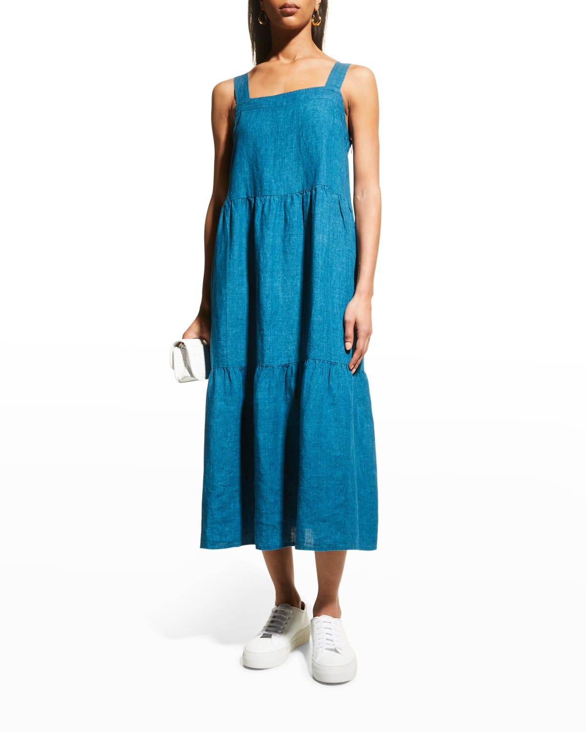 flutter sleeve linen dress Lesley Taupe Linen Flutter Sleeve Dress main image 0