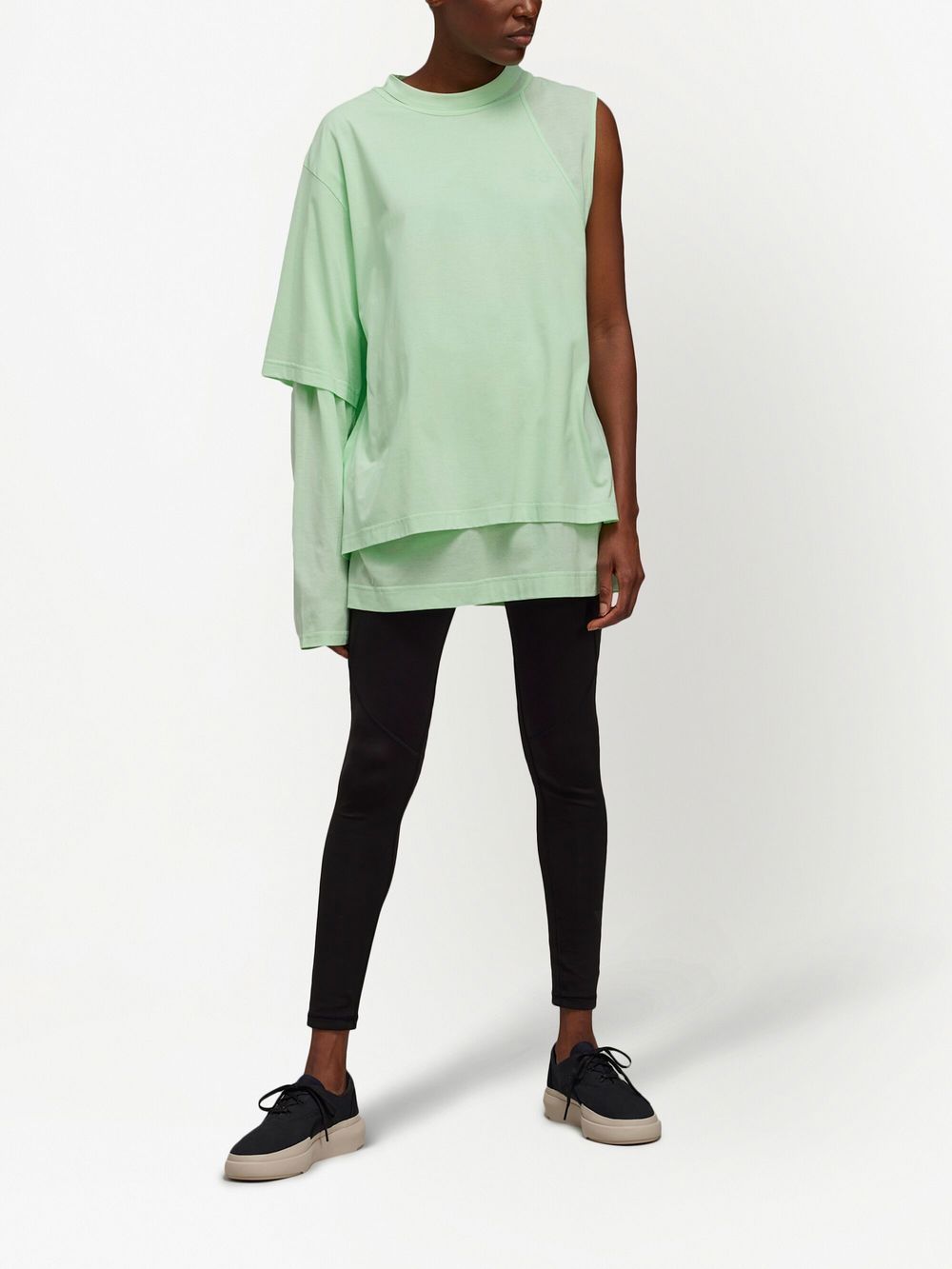 Y3 Y-3 Asymmetric Layered T-Shirt