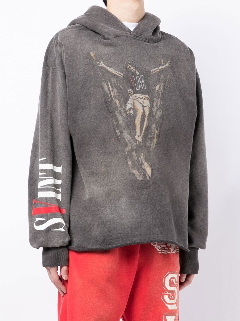 Buy SAINT MXXXXXX Vlone Graphic-print Hoodie - Grey At 30% Off