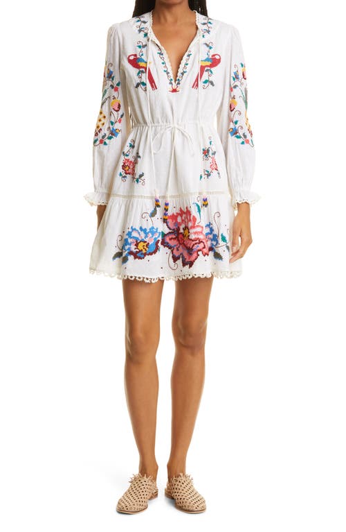 Farm Rio Macaw Long Sleeve Cross Stitch Embroidered Dress In Off-White - 60% Off | Editorialist Farm Rio Macaw Long Sleeve Cross Stitch Embroidered Dress In Off-White - 60% Off | Editorialist