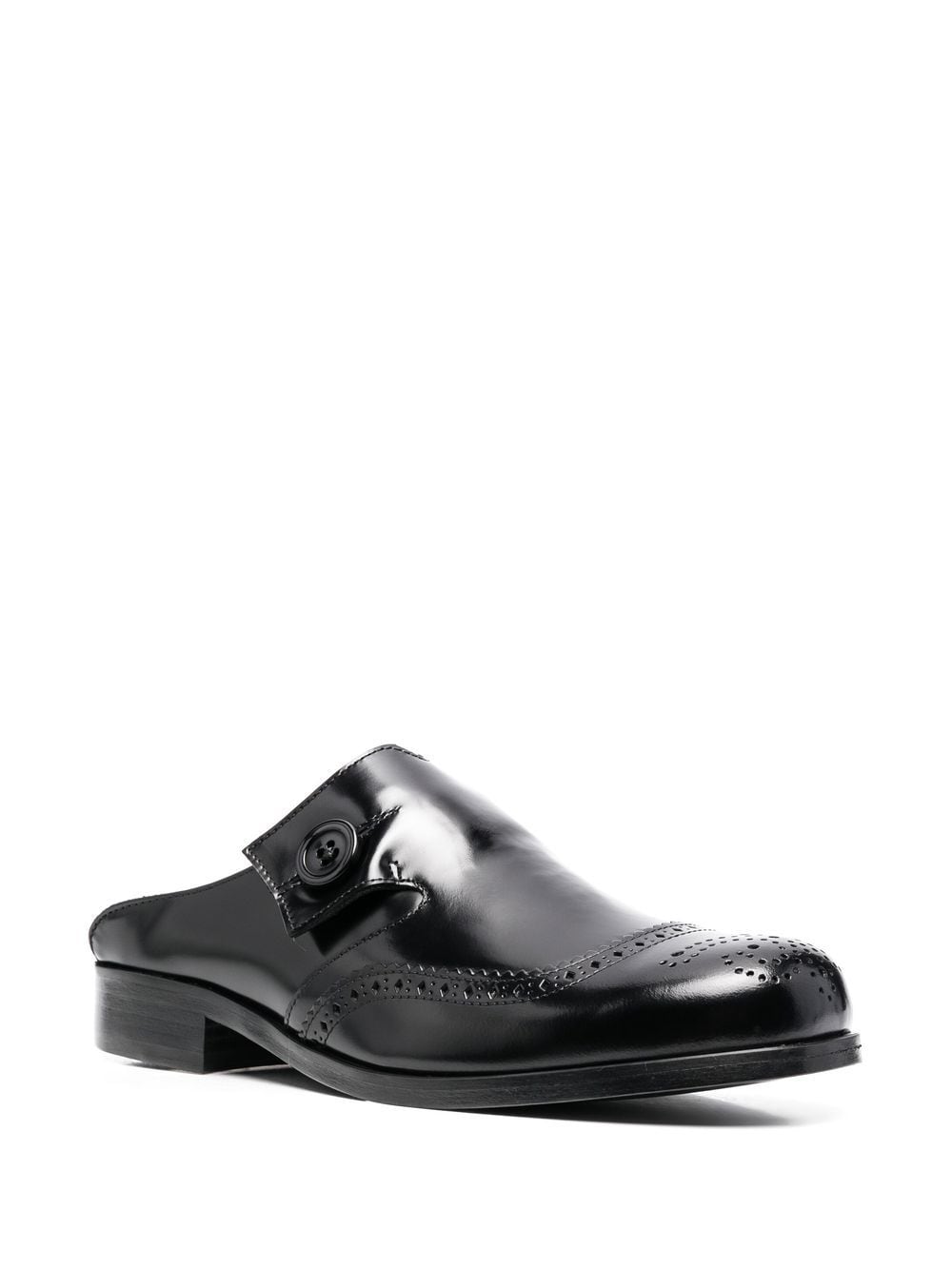 Stefan Cooke Side Button-Detail Mules In Black - 35% Off