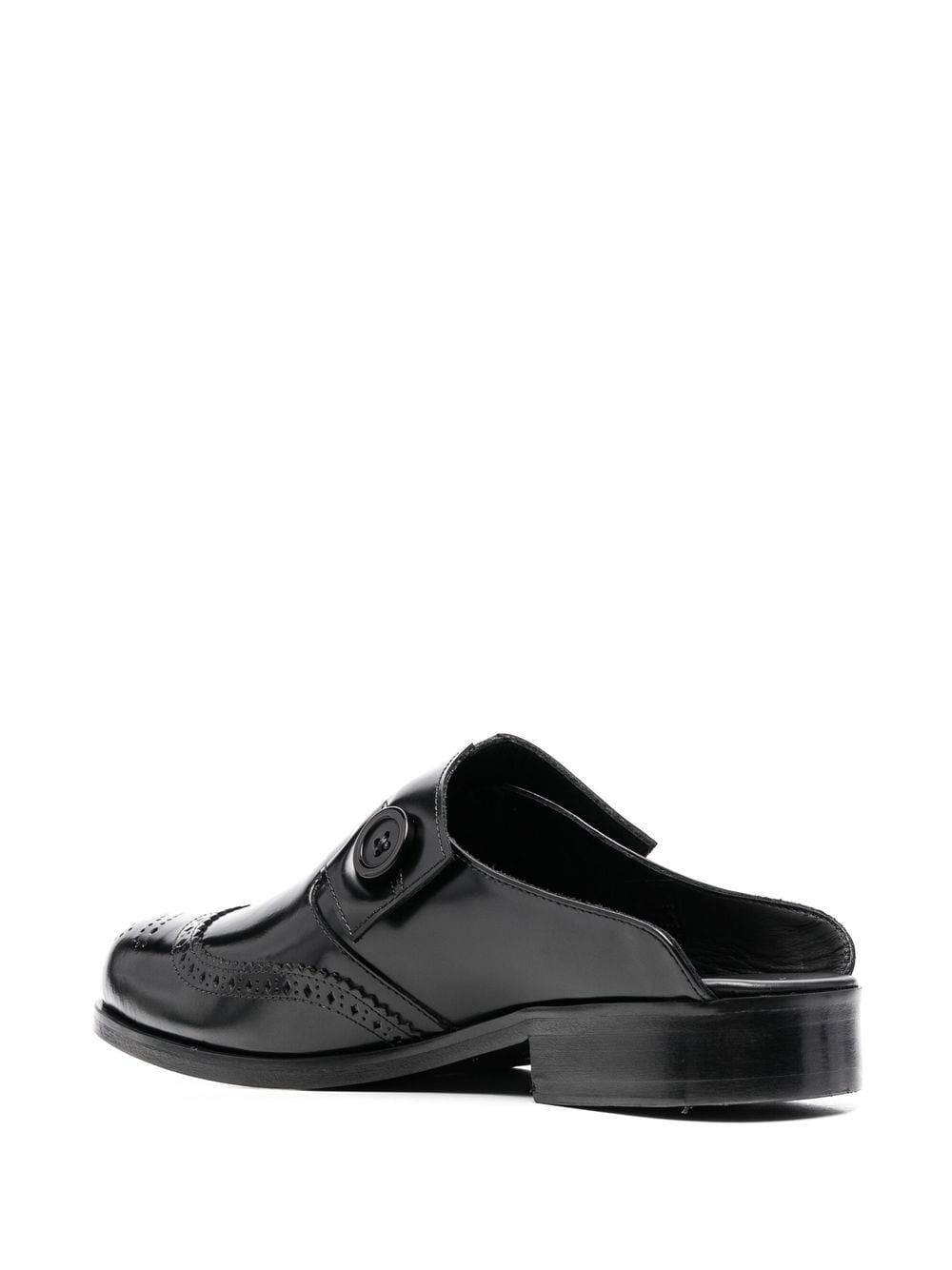 Stefan Cooke Side Button-Detail Mules In Black - 35% Off