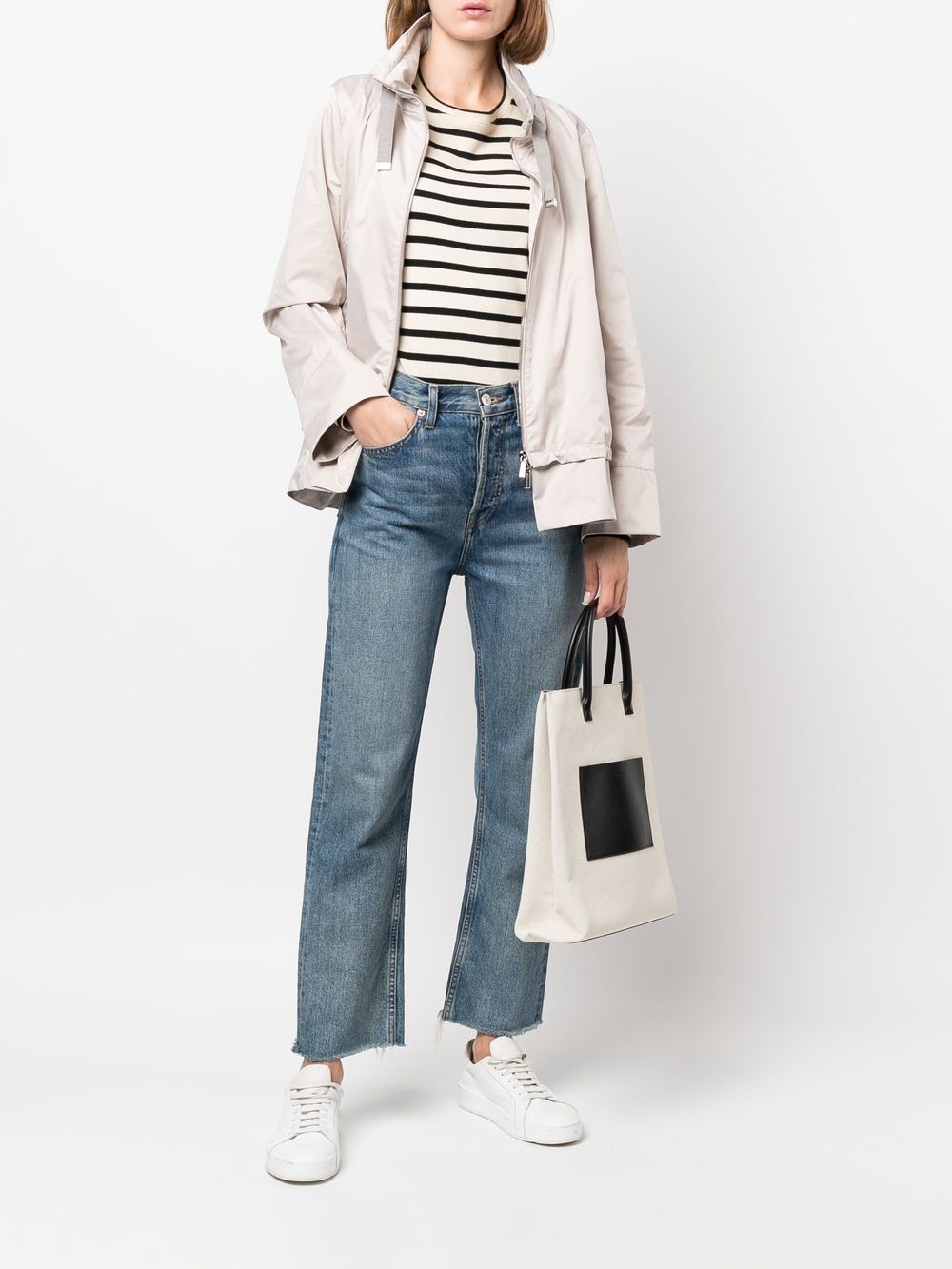 MOORER Zip-Up Hooded Jacket