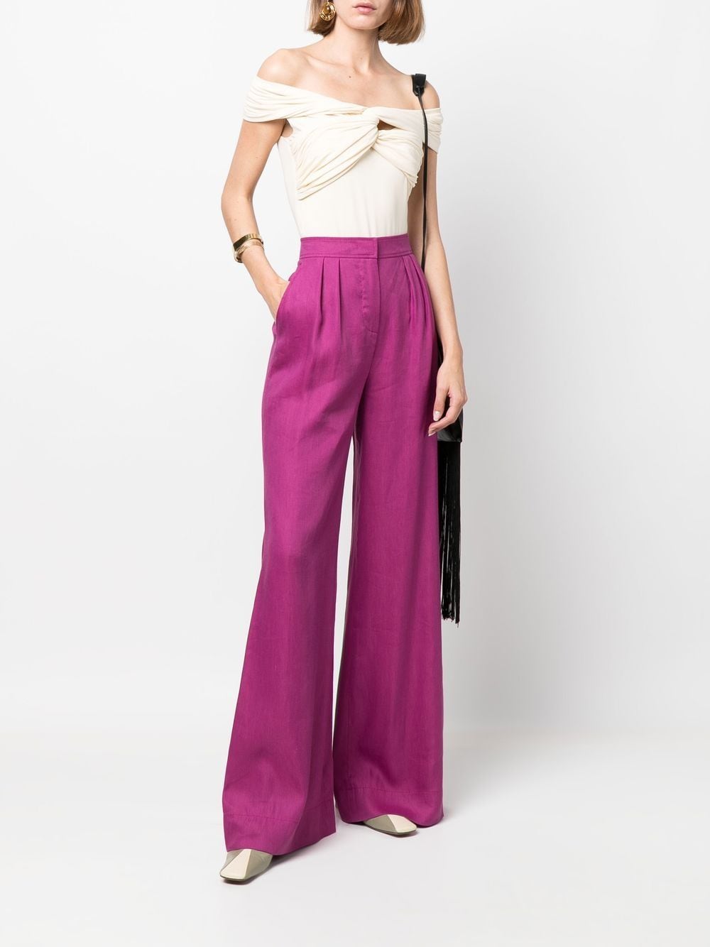 ALBERTA FERRETTI Alberta Ferretti High-Waist Wide-Leg Trousers