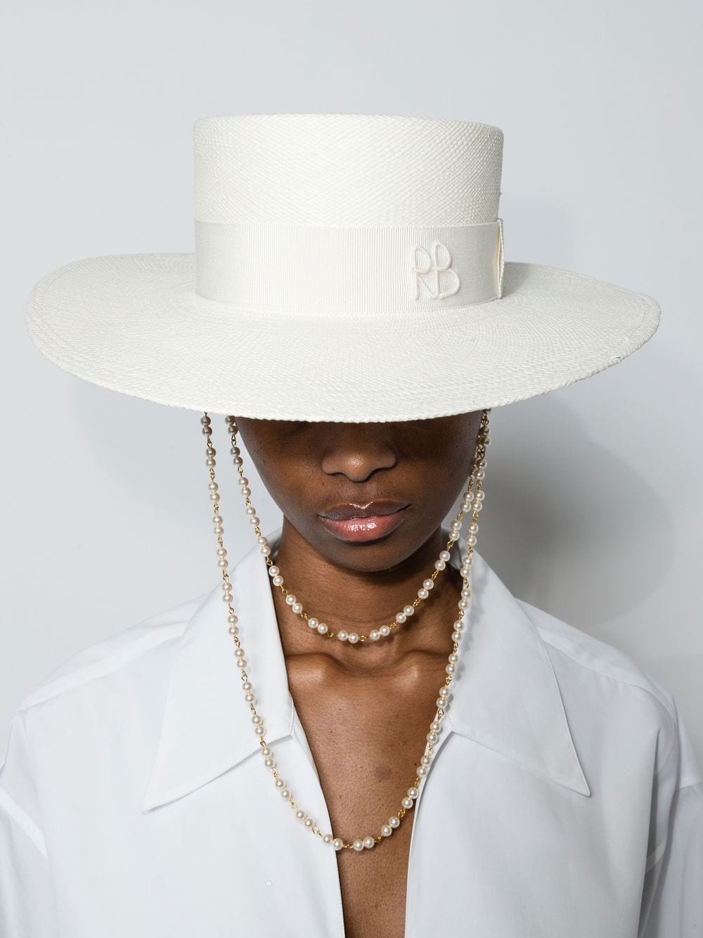 RUSLAN BAGINSKIY Ruslan Baginskiy Double-Chain Boater Hat