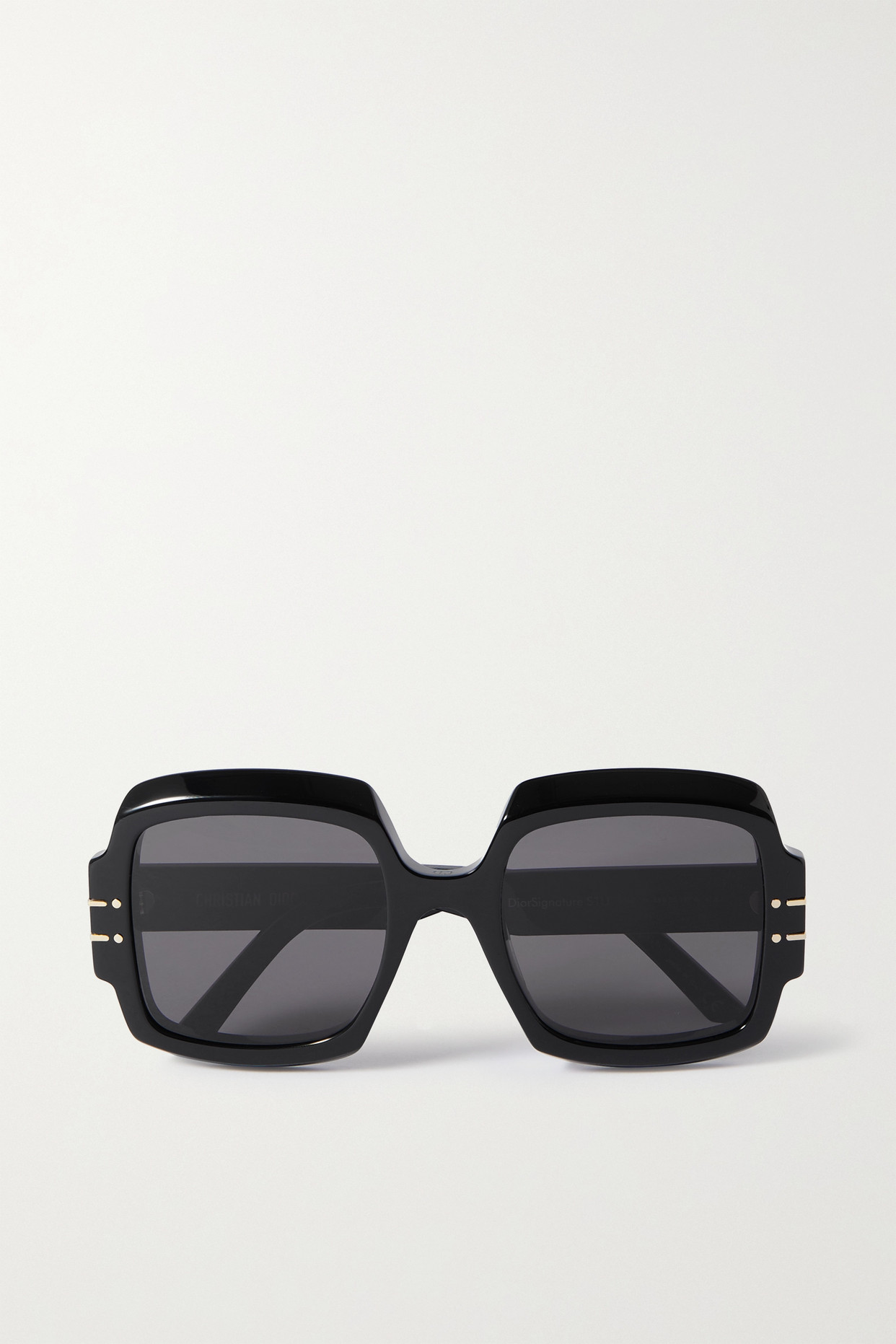 Dior Oversized Black Square Sunglasses Dior Oblique S1F Shiny Black Square Sunglasses | DIOR main image 2