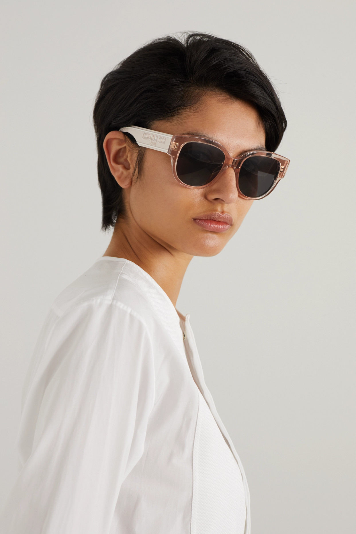 Dior Wildior BU Cat Eye Embossed Sunglasses in Pink with Case and Cloth J main image 4