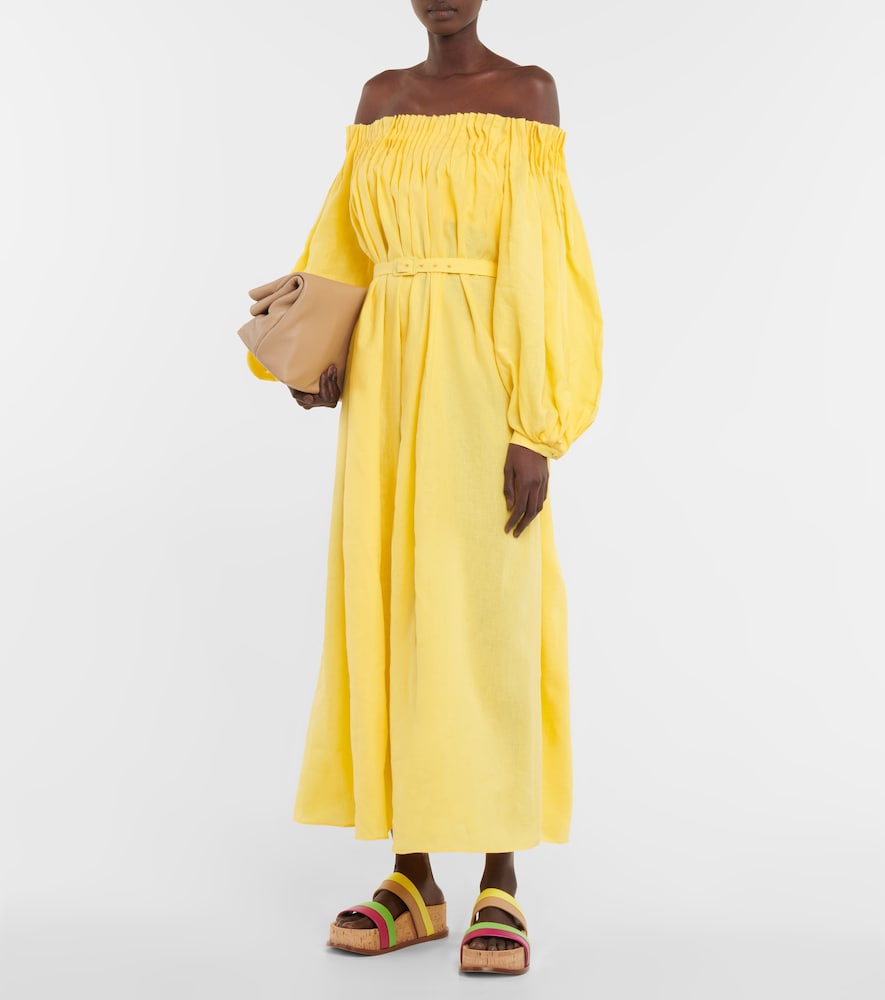 GABRIELA HEARST Gabriela Hearst Martha Off-Shoulder Maxi Dress