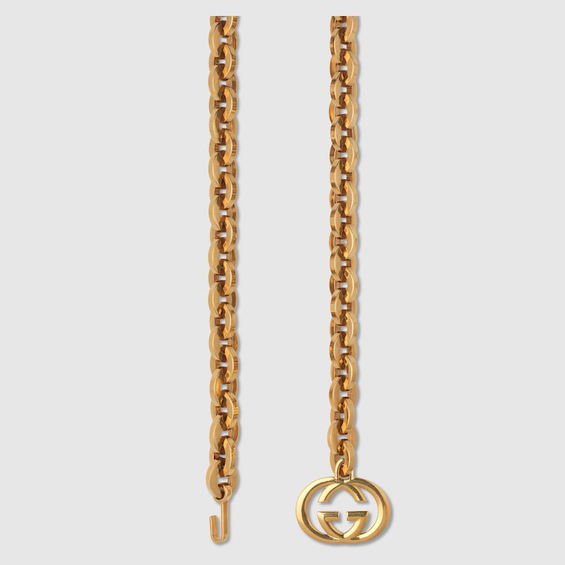 Gucci Chain Belt With Interlocking G Charm - Gold | Editorialist