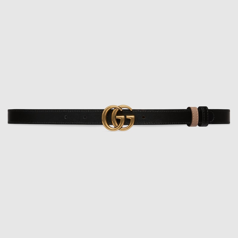 Gucci Double G Leather Belt Black Editorialist