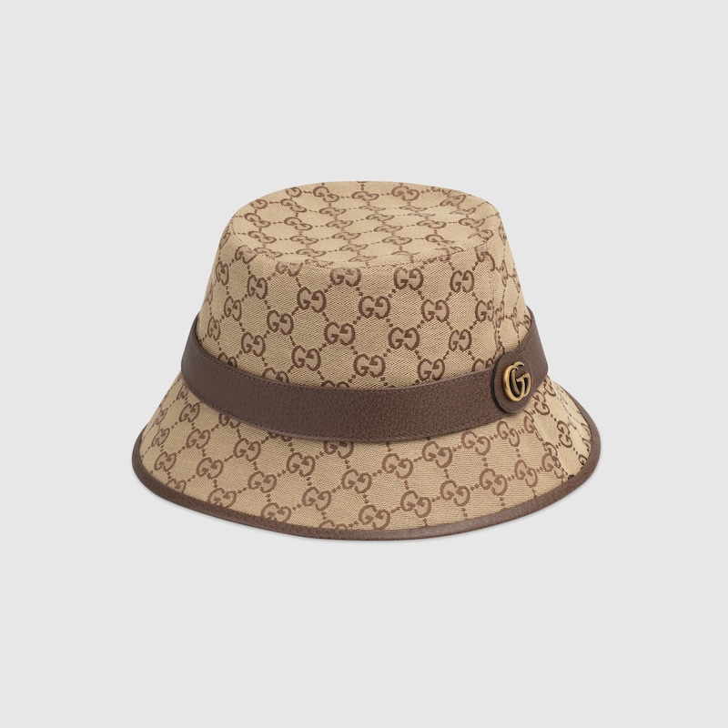 Gucci Beige GG Monogram Bucket Hat Gucci Gg Canvas Wide Brim Hat - Beige/Ebony | Editorialist main image 4