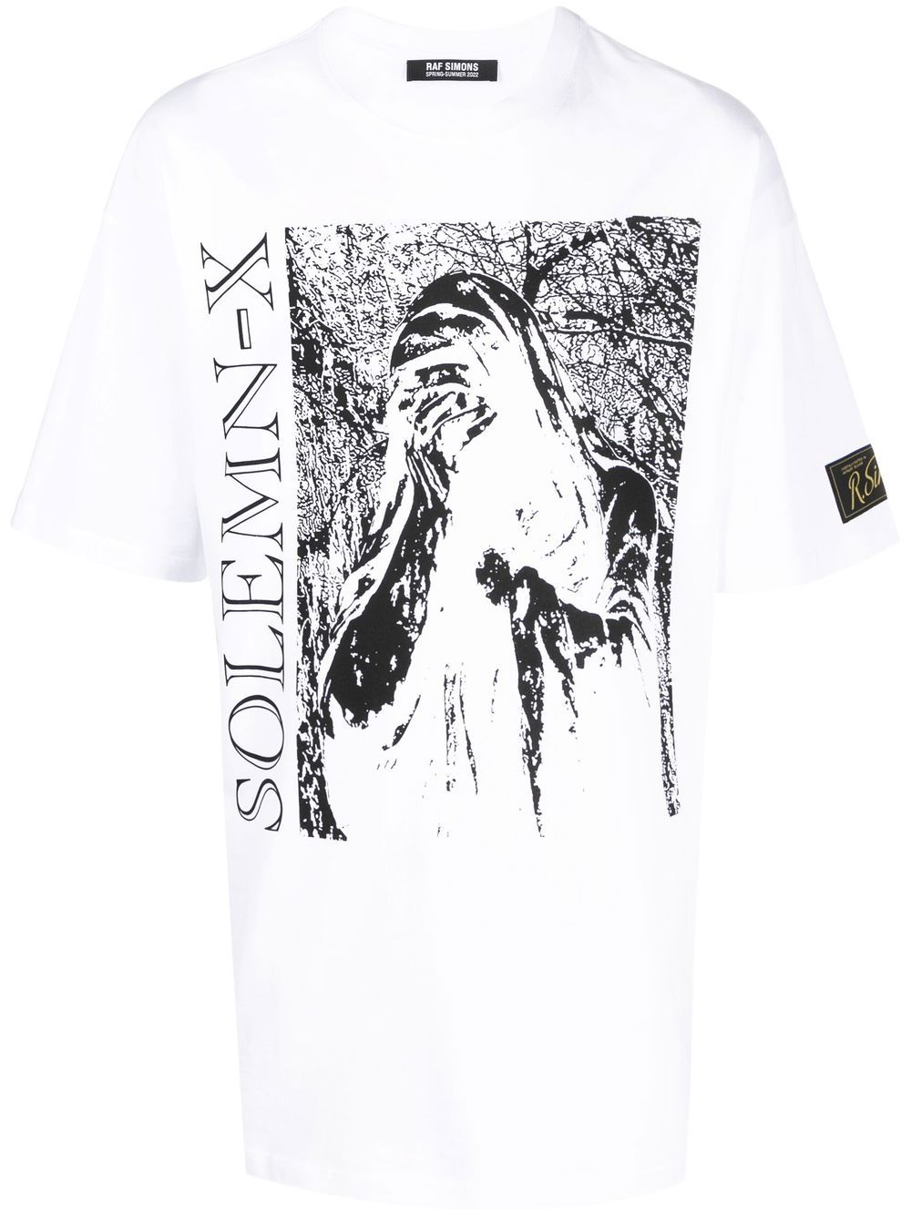 Raf Simons Solemn X Oversized Graphic-Print T-Shirt In White - 30
