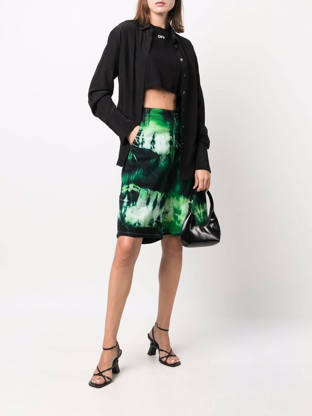 AMI AMI Paris alex Tie-Dye Denim Shorts