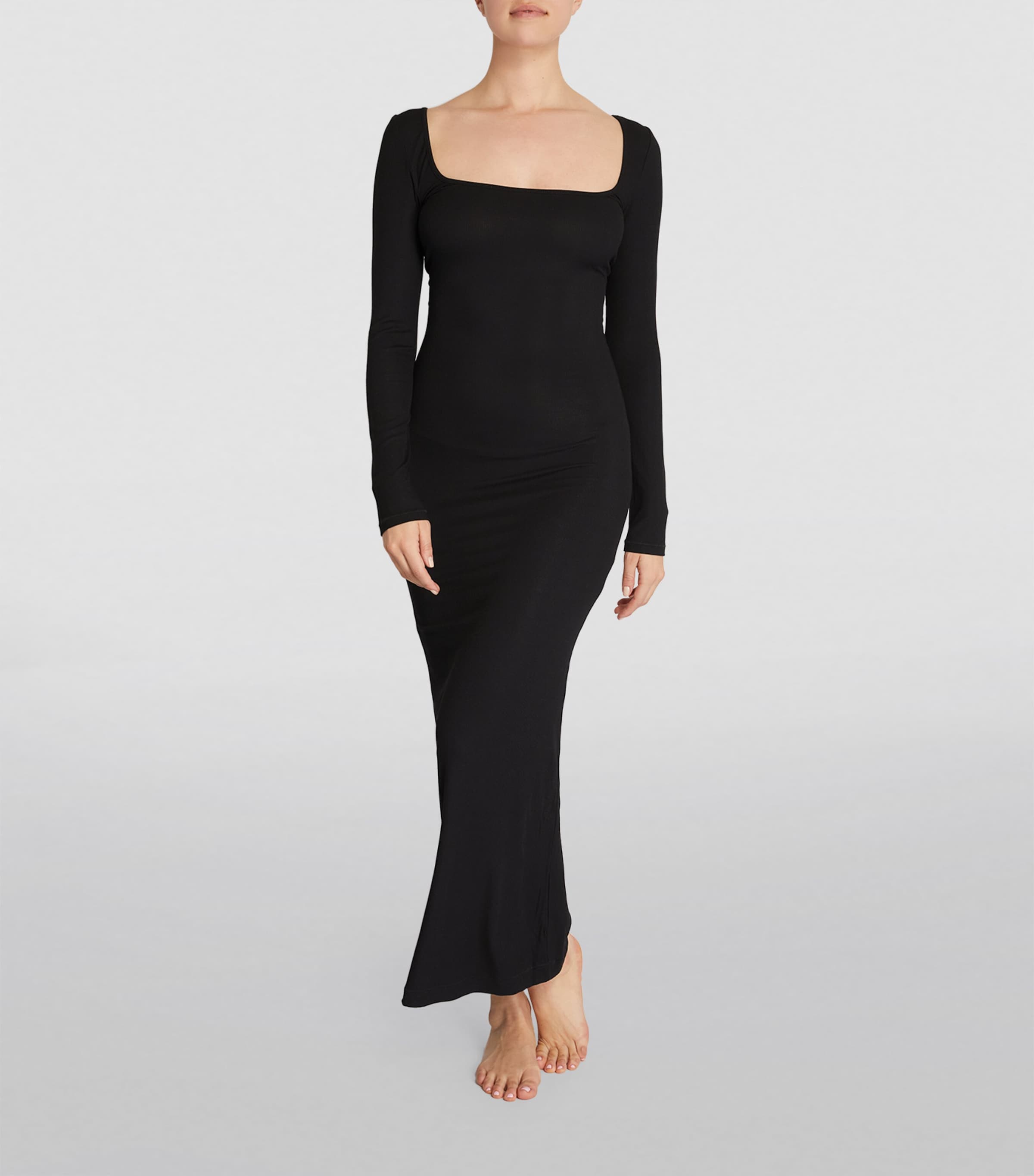 Skims Soft Lounge Lace Scoop Neck Maxi Dress - Celeste | Editorialist Skims Soft Lounge Lace Scoop Neck Maxi Dress - Celeste | Editorialist