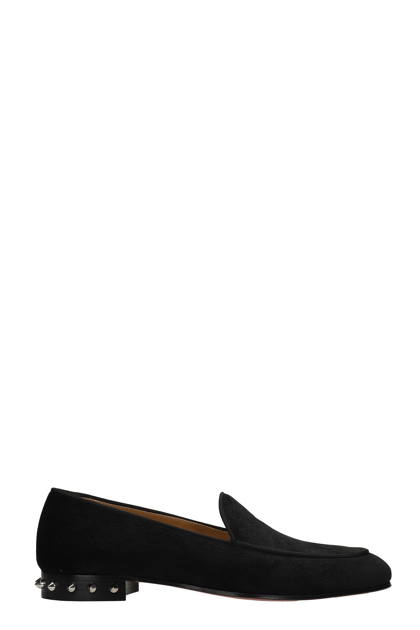 Christian Louboutin Nilou Flat Loafers In Canvas - Black  display picture 1