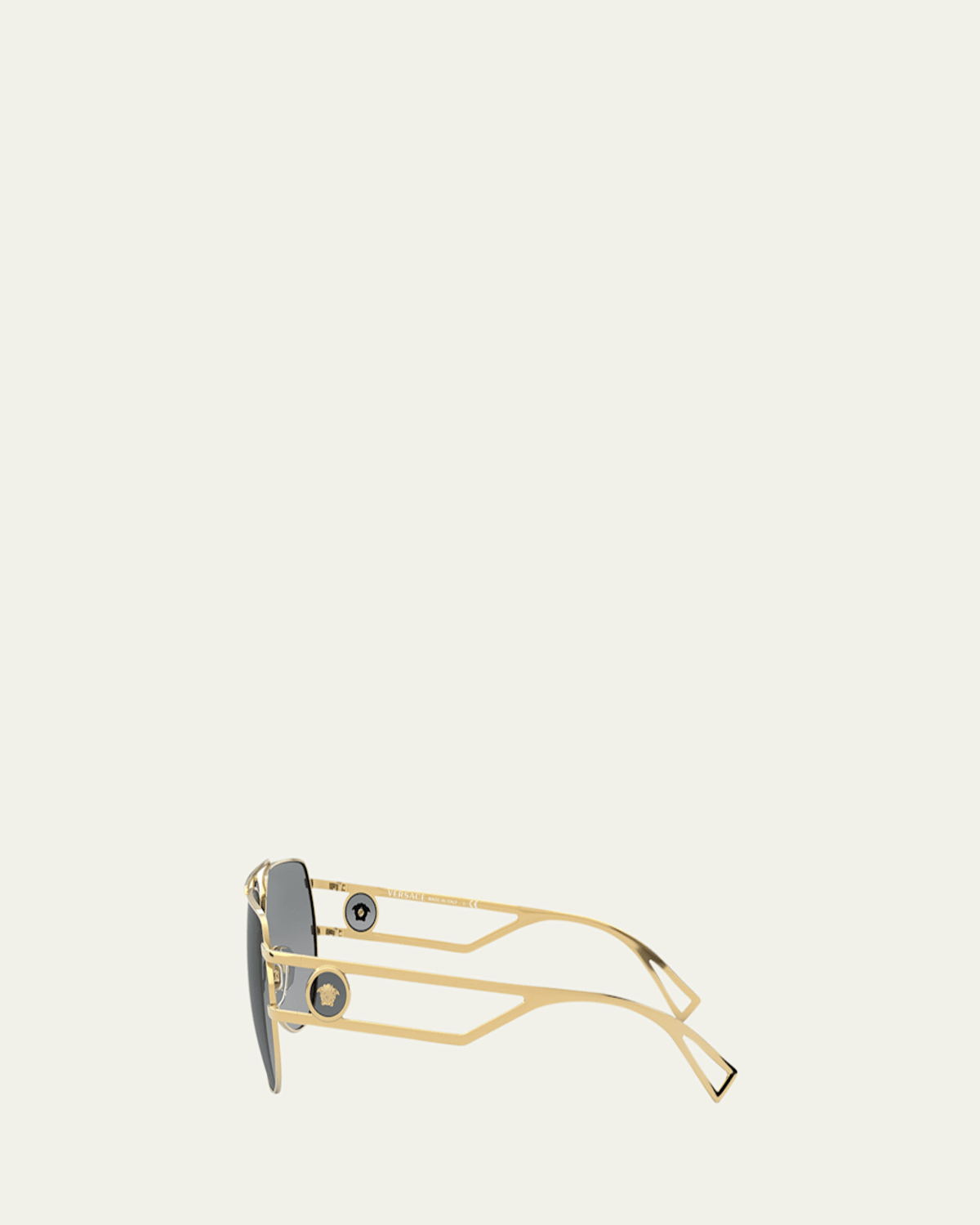 Versace Medusa Metal Aviator Sunglasses - Gold | Editorialist