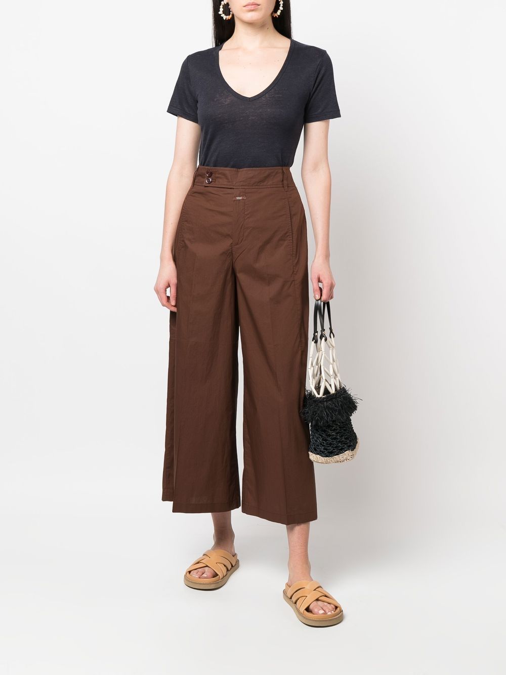 CLOSED Linen V-Neck T-Shirt