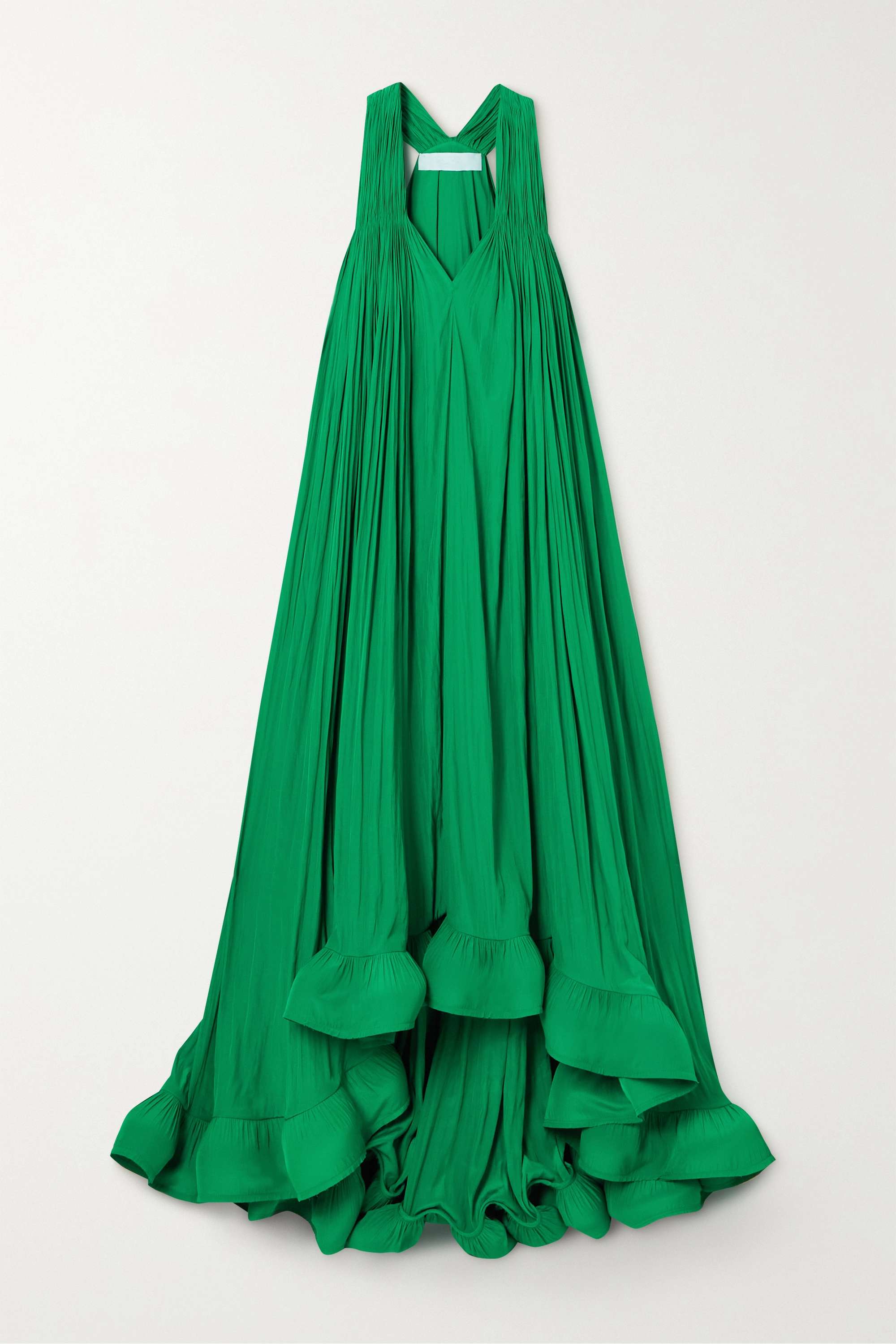 slim fit dress slacks Lanvin Women's Short Charmeuse Dress - Jade main image 0