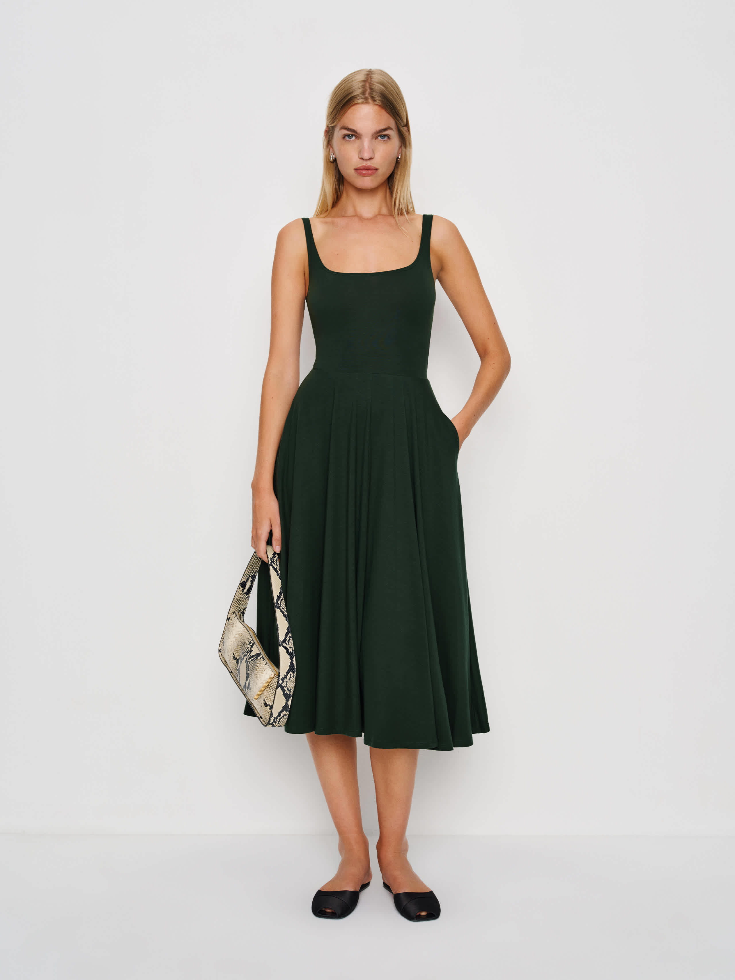 Reformation Rou Knit Dress - Black | Editorialist
