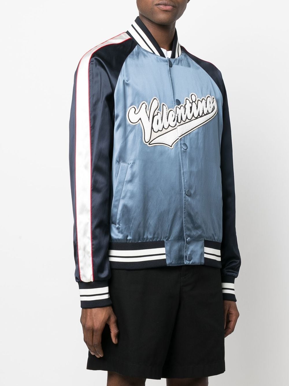 VALENTINO Valentino Garavani Logo-Patch Bomber Jacket