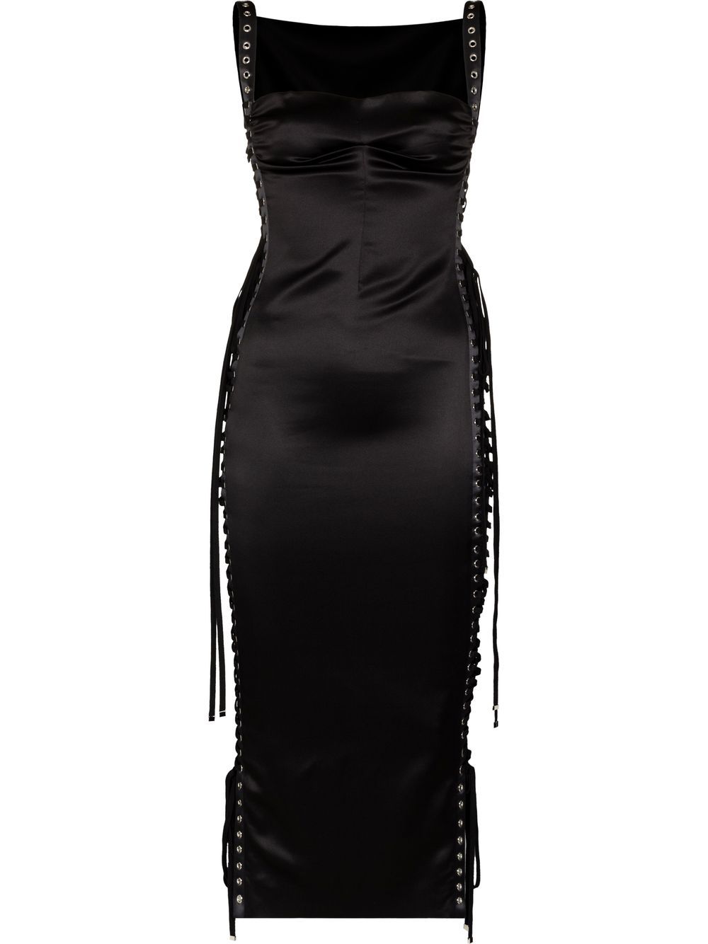 Dolce & Gabbana Lace-detail Sleeveless Midi Dress - Black