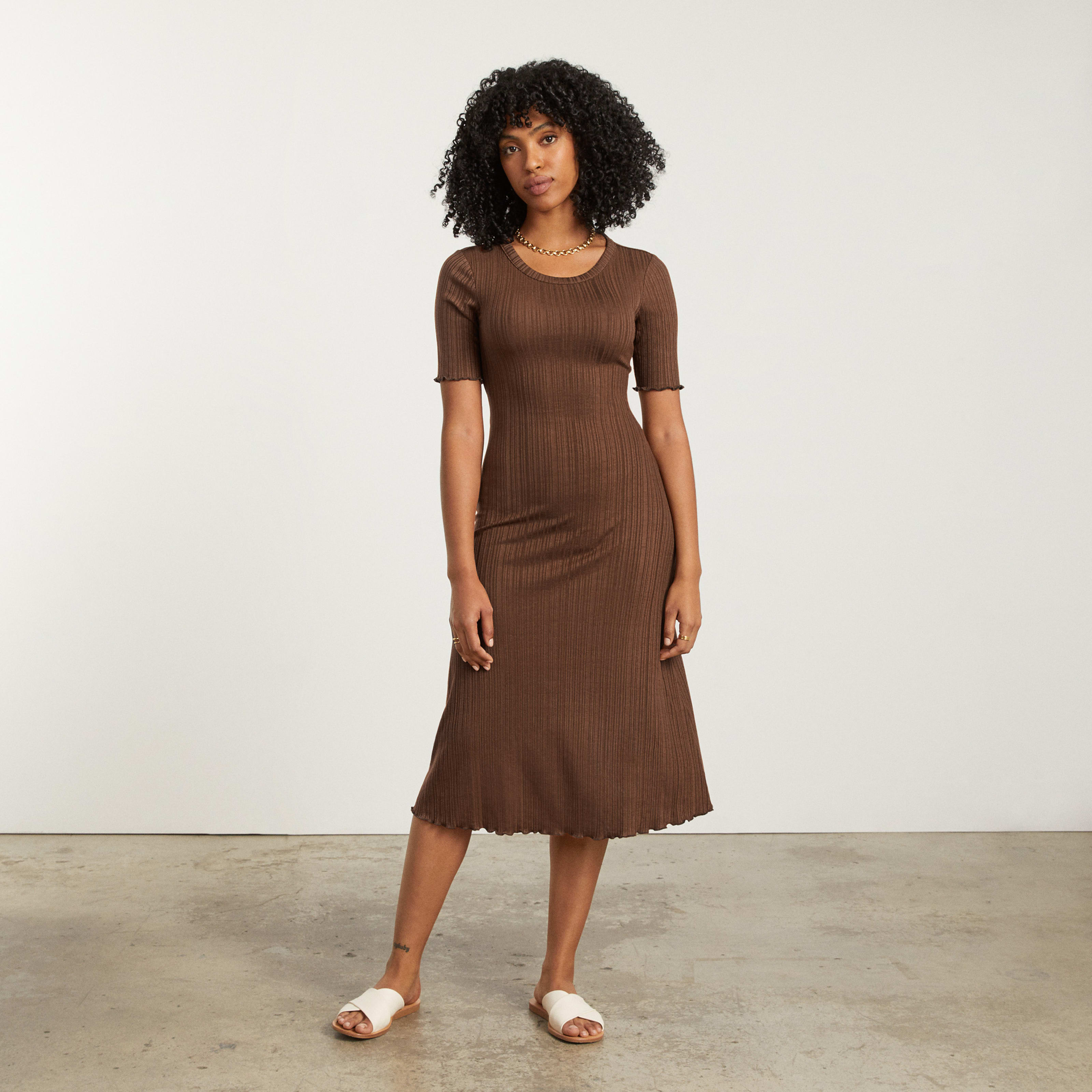 everlane open back dress The Open Back Rib Dress