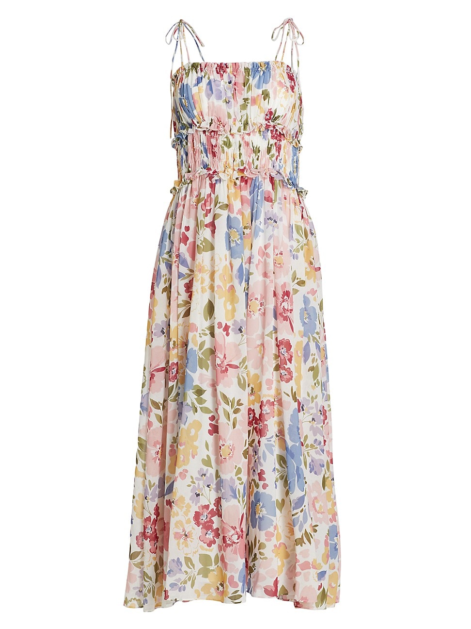white christmas dresses en Saison Amari Ruffle Chiffon Maxi Dress Floral / S main image 1