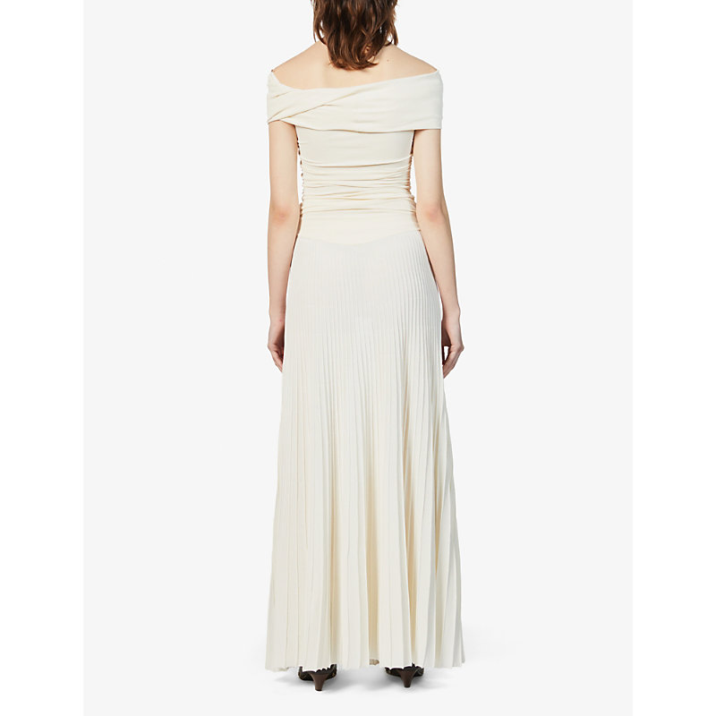Khaite Marca Fitted Knitted Maxi Dress - Ivory | Editorialist