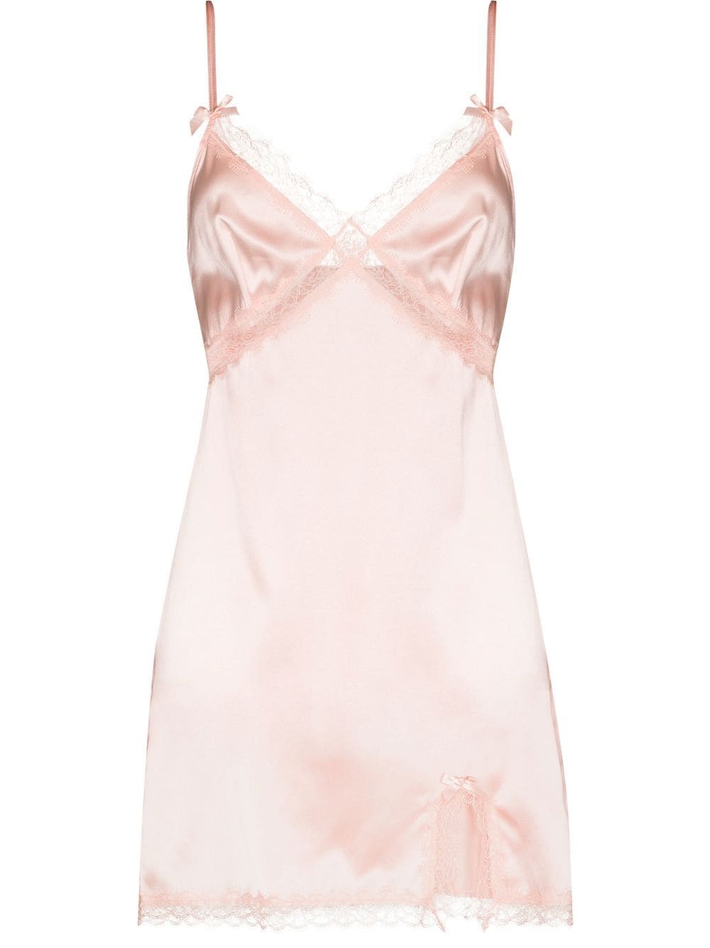 chinese dress ladies Agent Provocateur White Satin Negligee Slip Dress with Black Floral La   PaumLosAngeles
