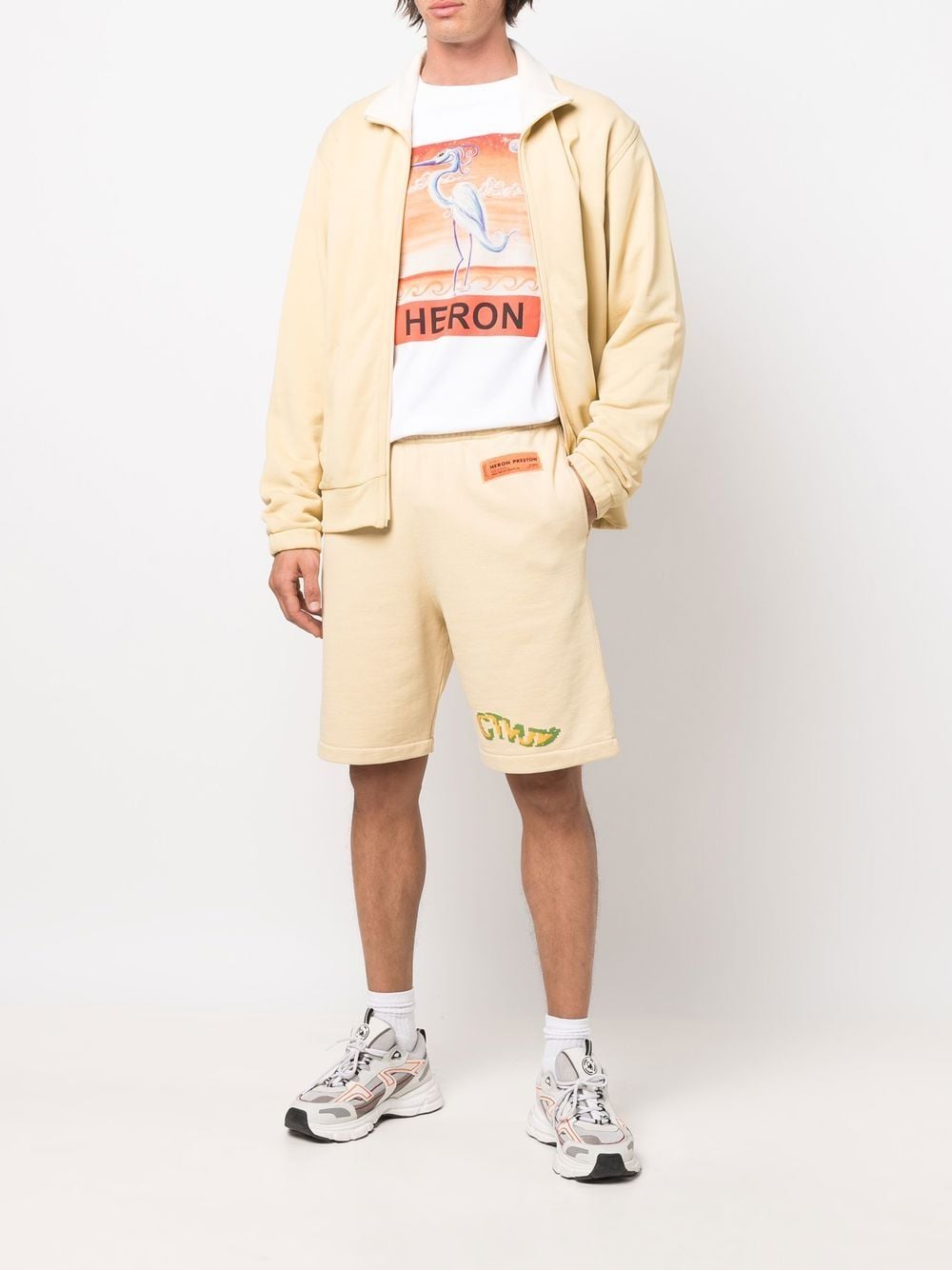 HERON PRESTON Heron Preston Logo-Embellished Cotton Track Shorts