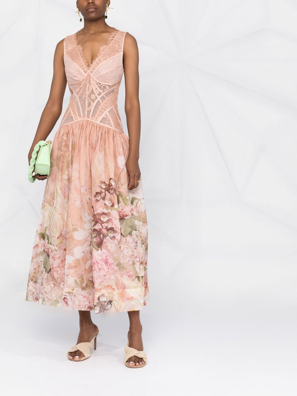 zimmermann dancer sleeveless lace dress Zimmermann Dancer Sleeveless Lace Dress In Neutrals - 24% Off