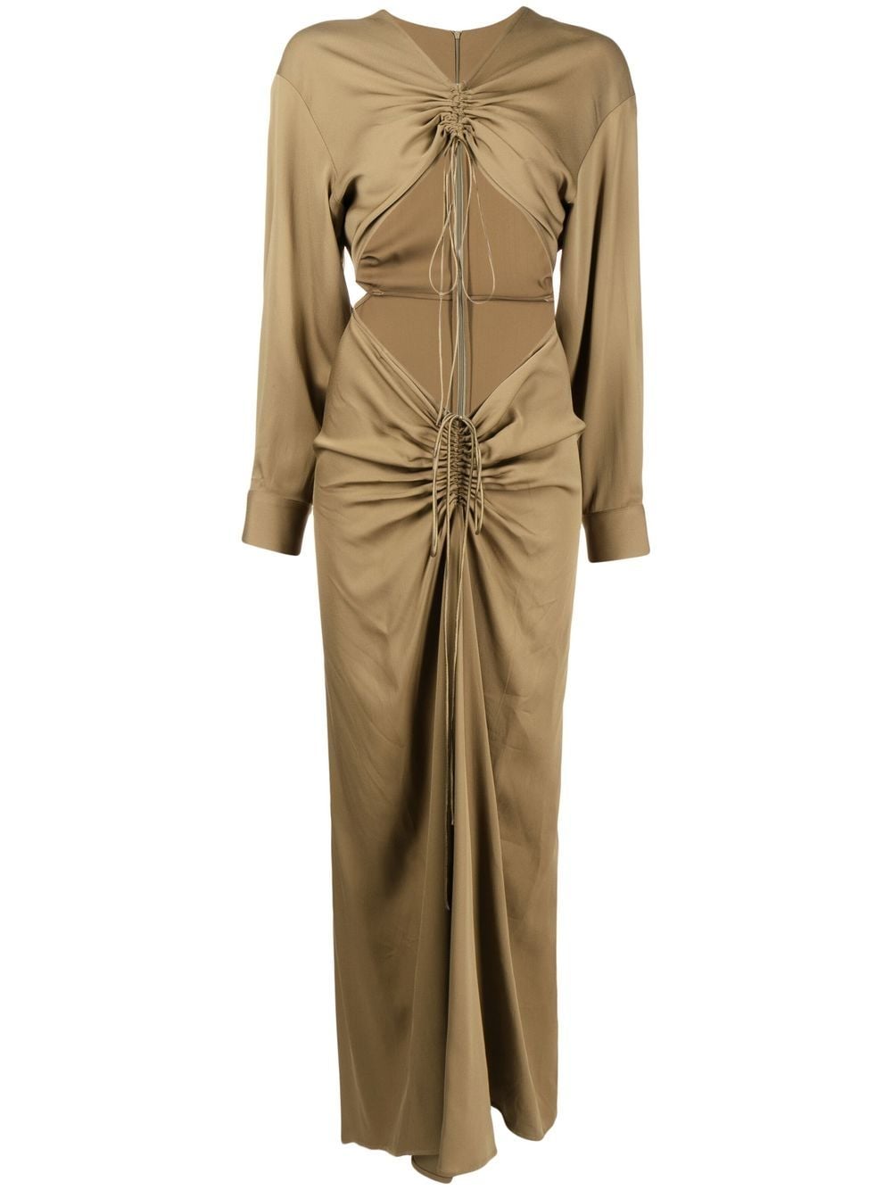 christopher esber ruched disconnect shirt dress Christopher Esber - Christoper Esber Ruched Disconnect Shirt Dress - Yellow