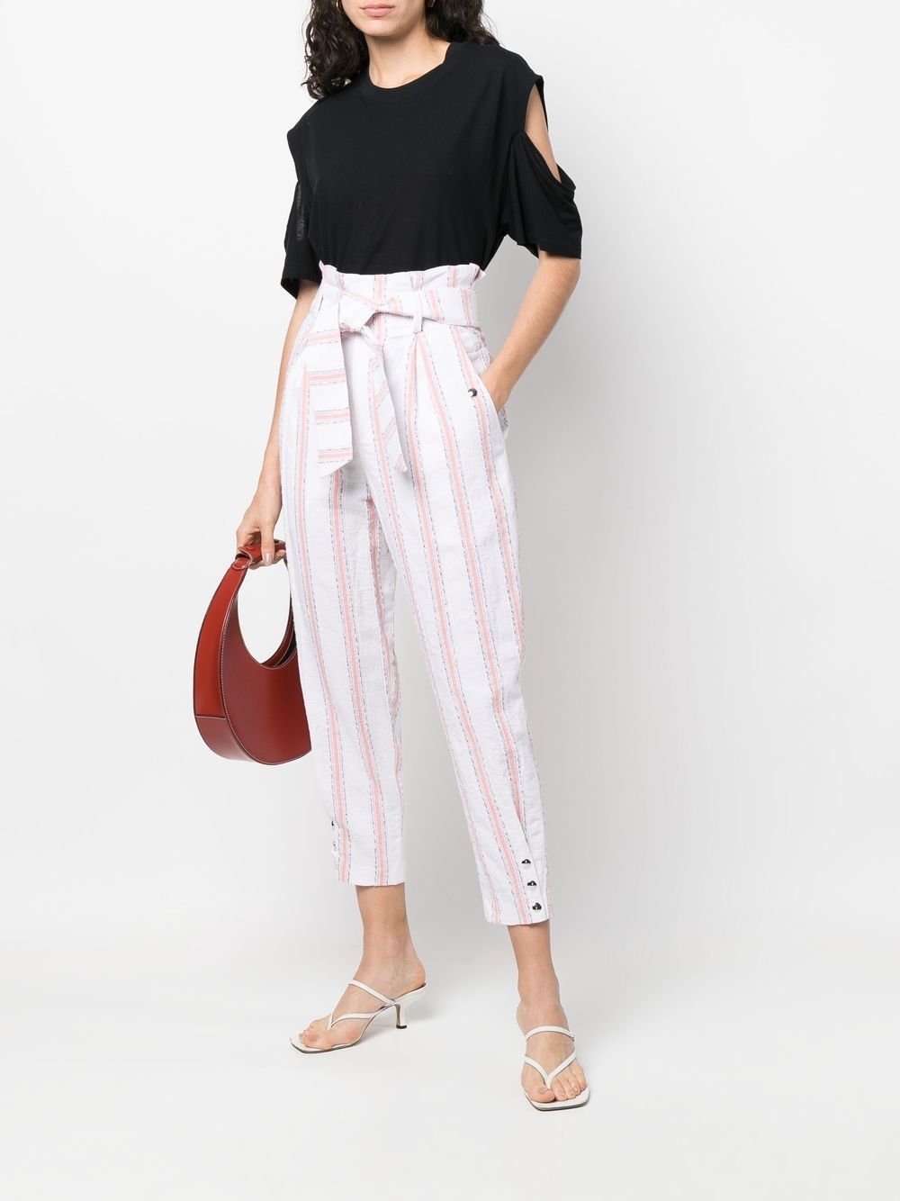 IRO PARIS IRO Rula Striped Cropped Trousers