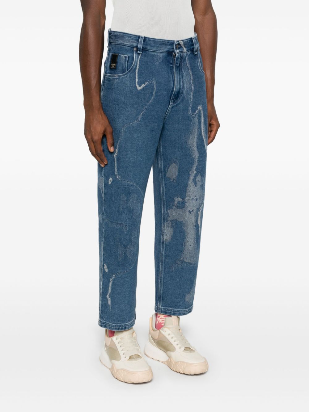 FENDI FENDI Pattern Jacquard Cropped Jeans