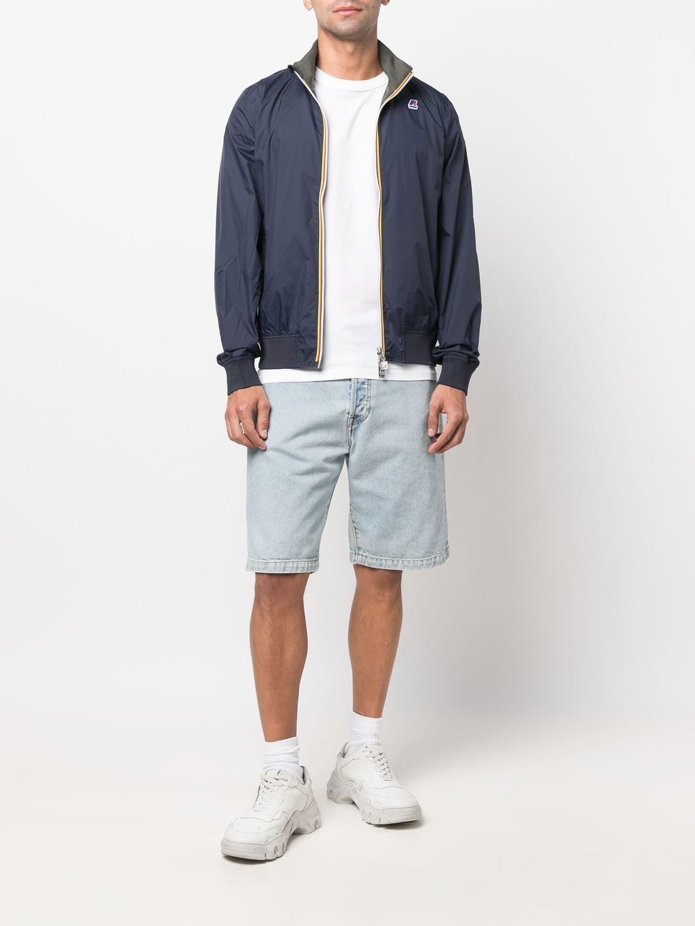 K-WAY Reversible Stripe-Detail Jacket