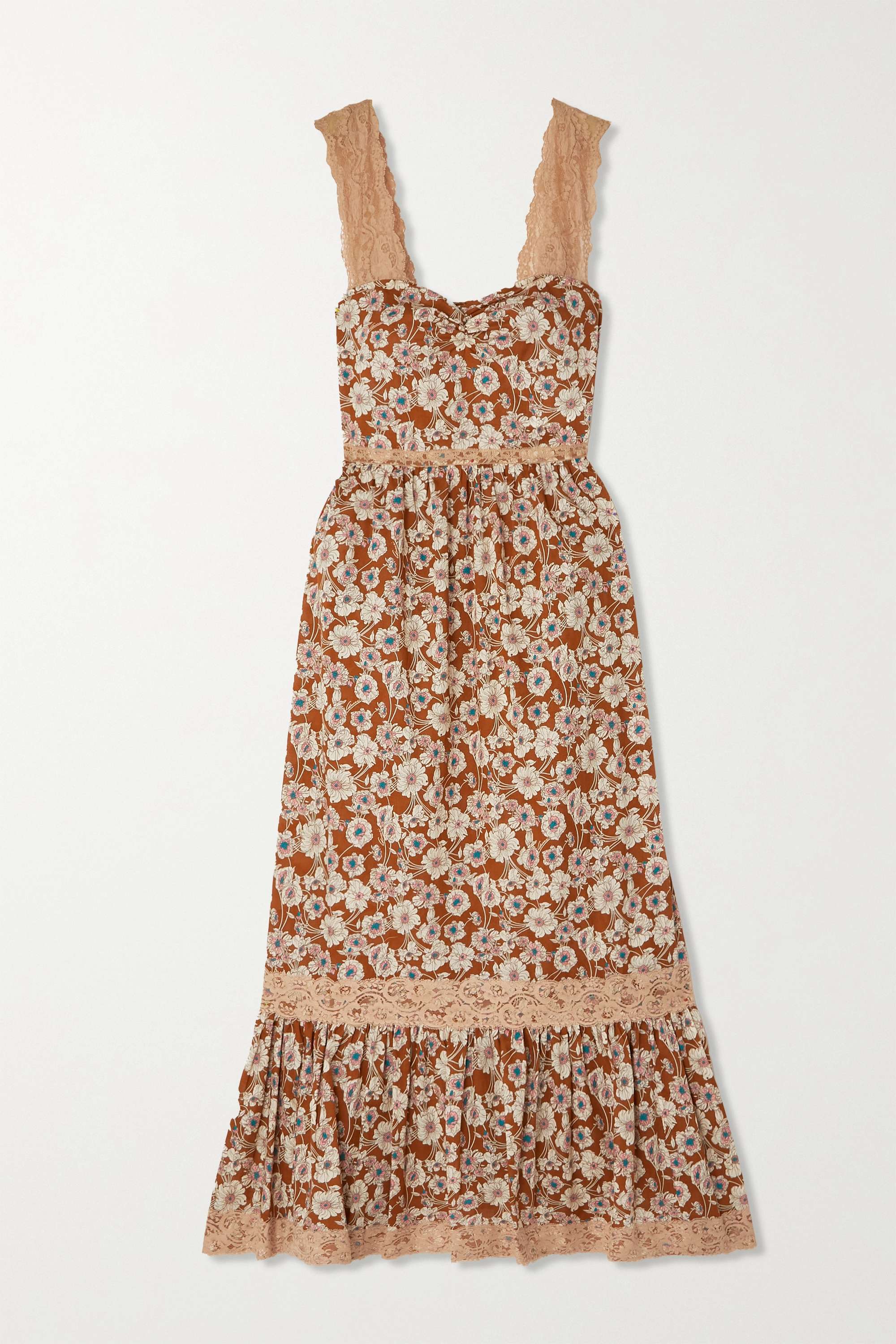 gucci floral lace long dress Lace maxi dress