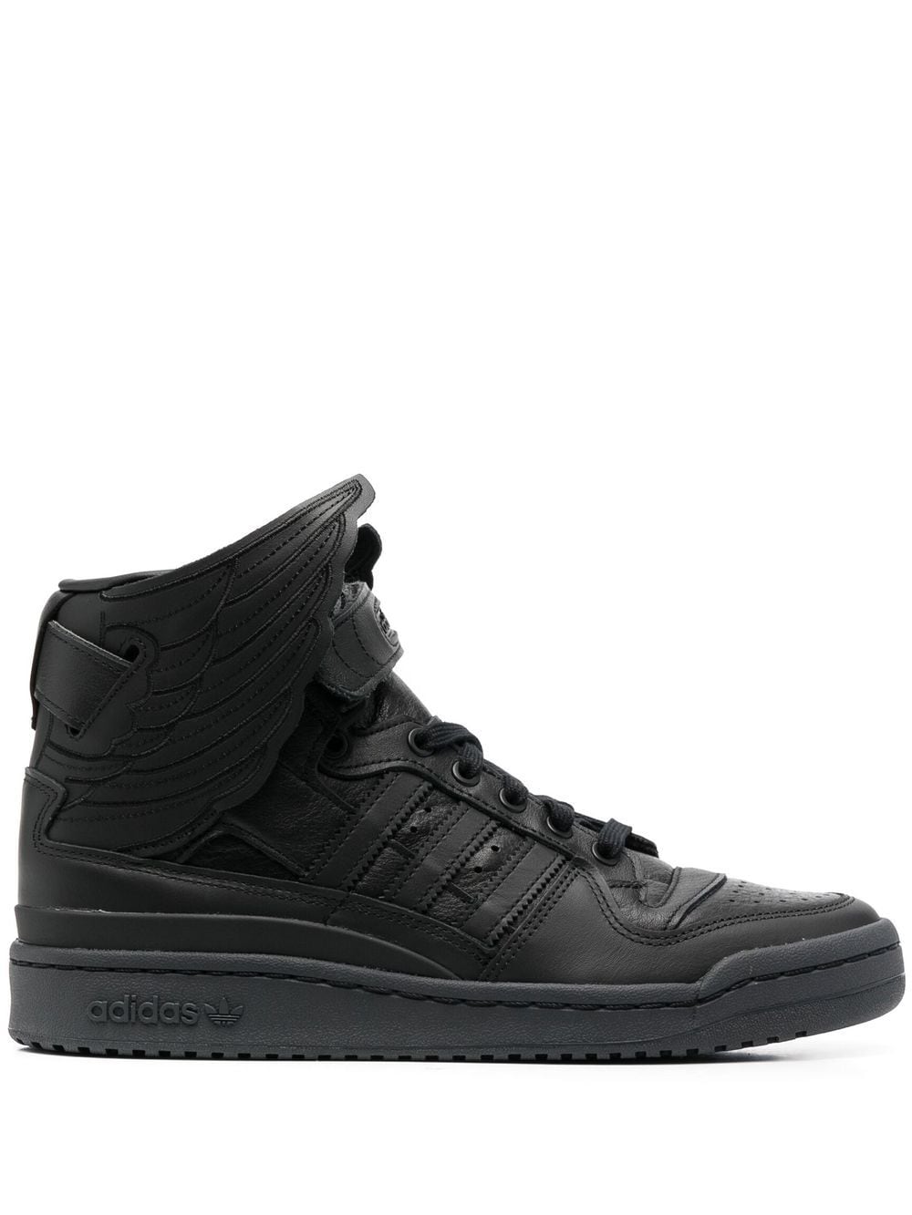 Adidas Wing-Design High-Top Sneakers In Black 54% Off Editorialist