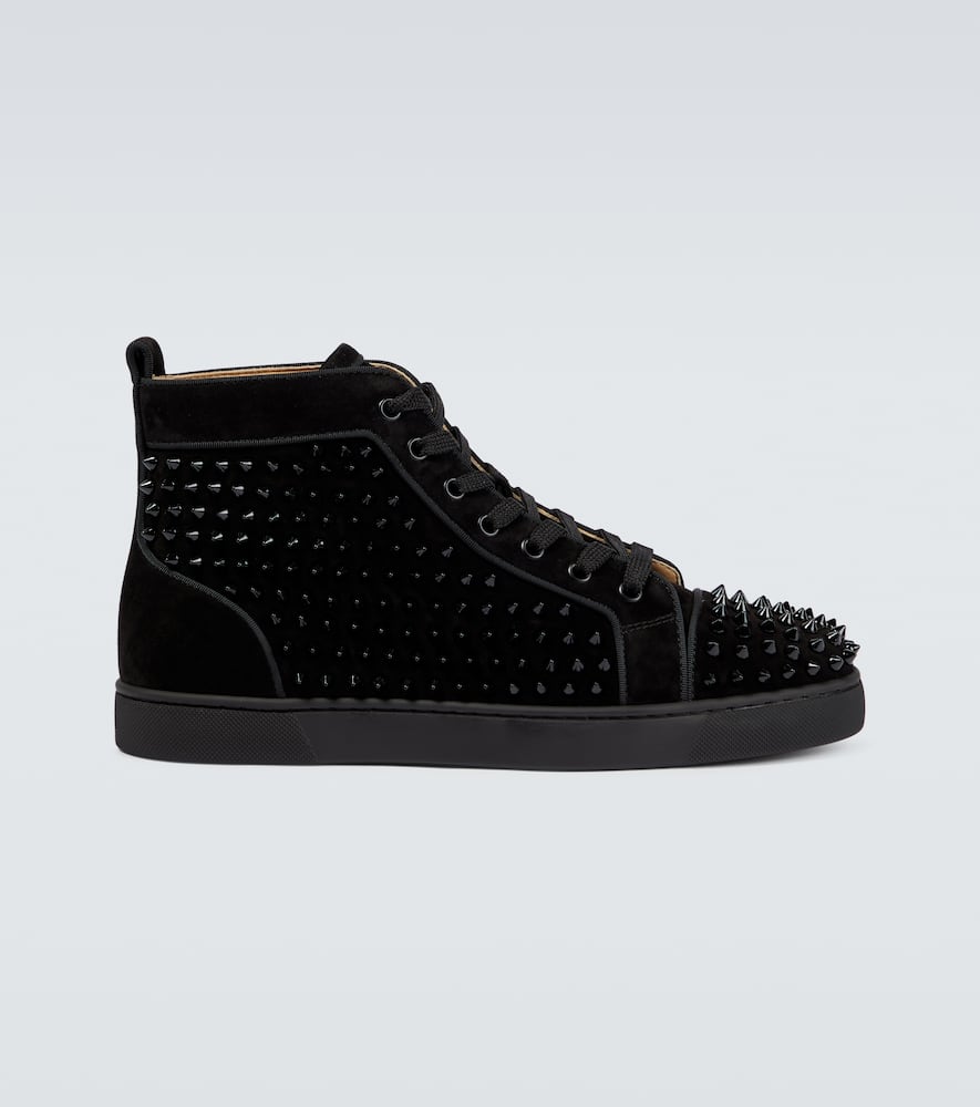 極美品27.5㎝◎クリスチャンルブタン LOU SPIKES ORLATO Christian Louboutin Lou Spikes Orlato Flat Pleated Metallic