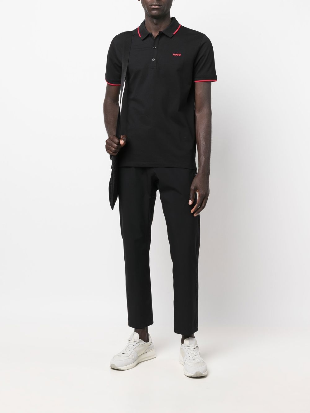 HUGO logo-print polo shirt