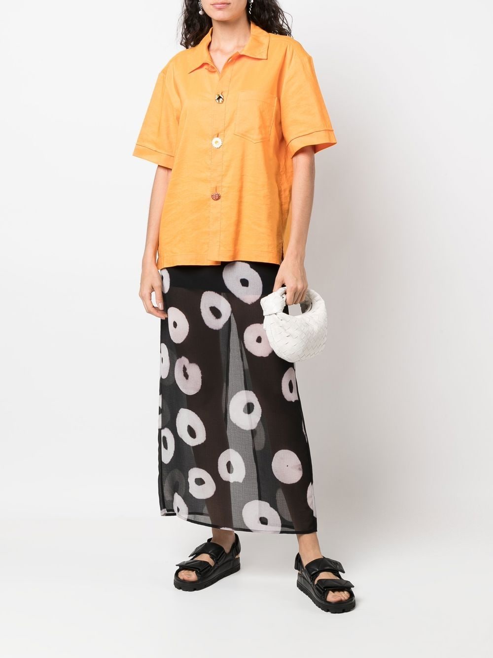 NINA RICCI Nina Ricci Printed Semi-Sheer Skirt