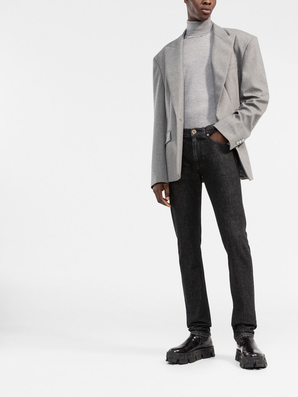 VERSACE Tapered Denim Jeans