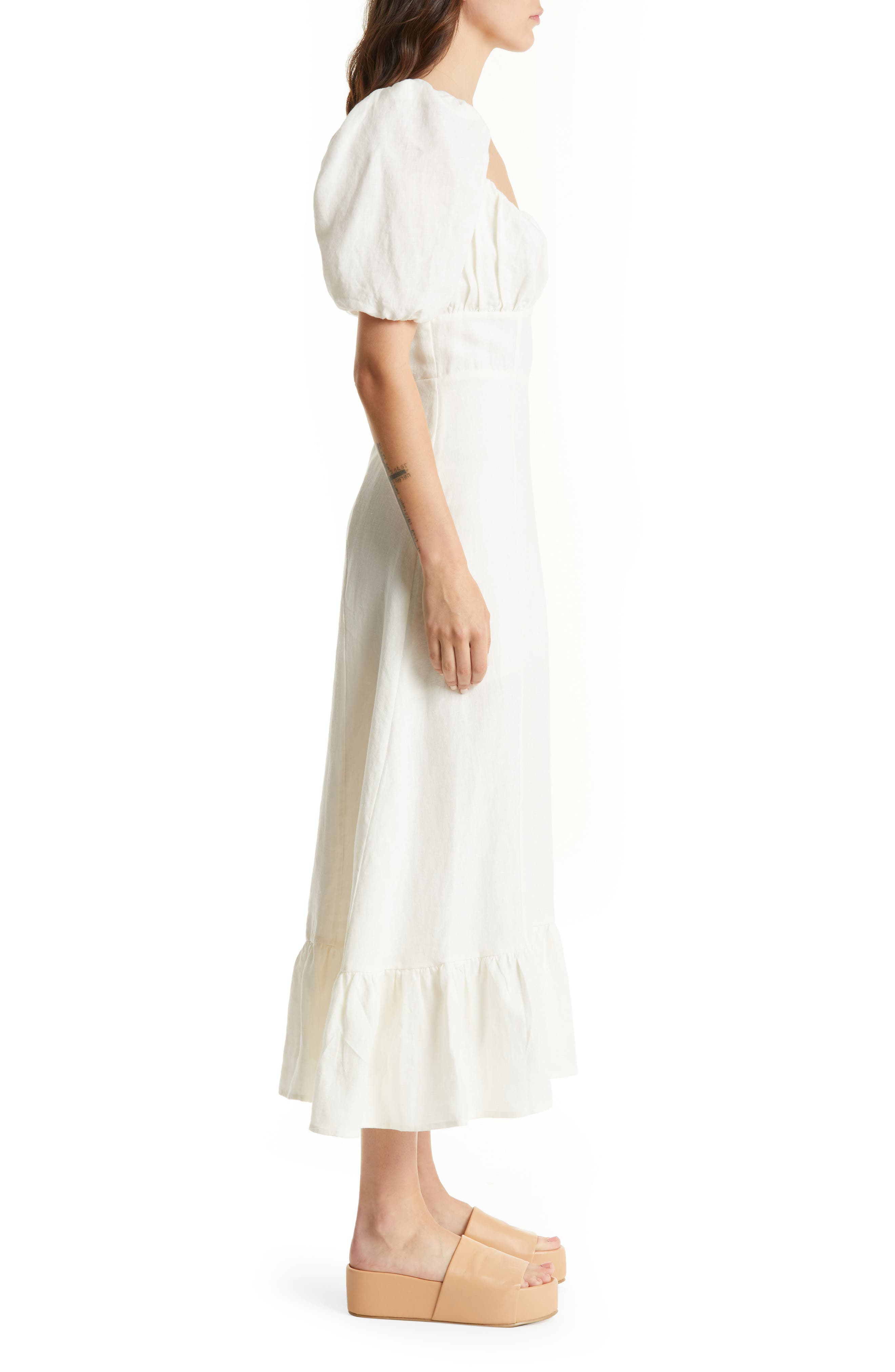 white linen dress halter Keira Linen Micro Mini Dress