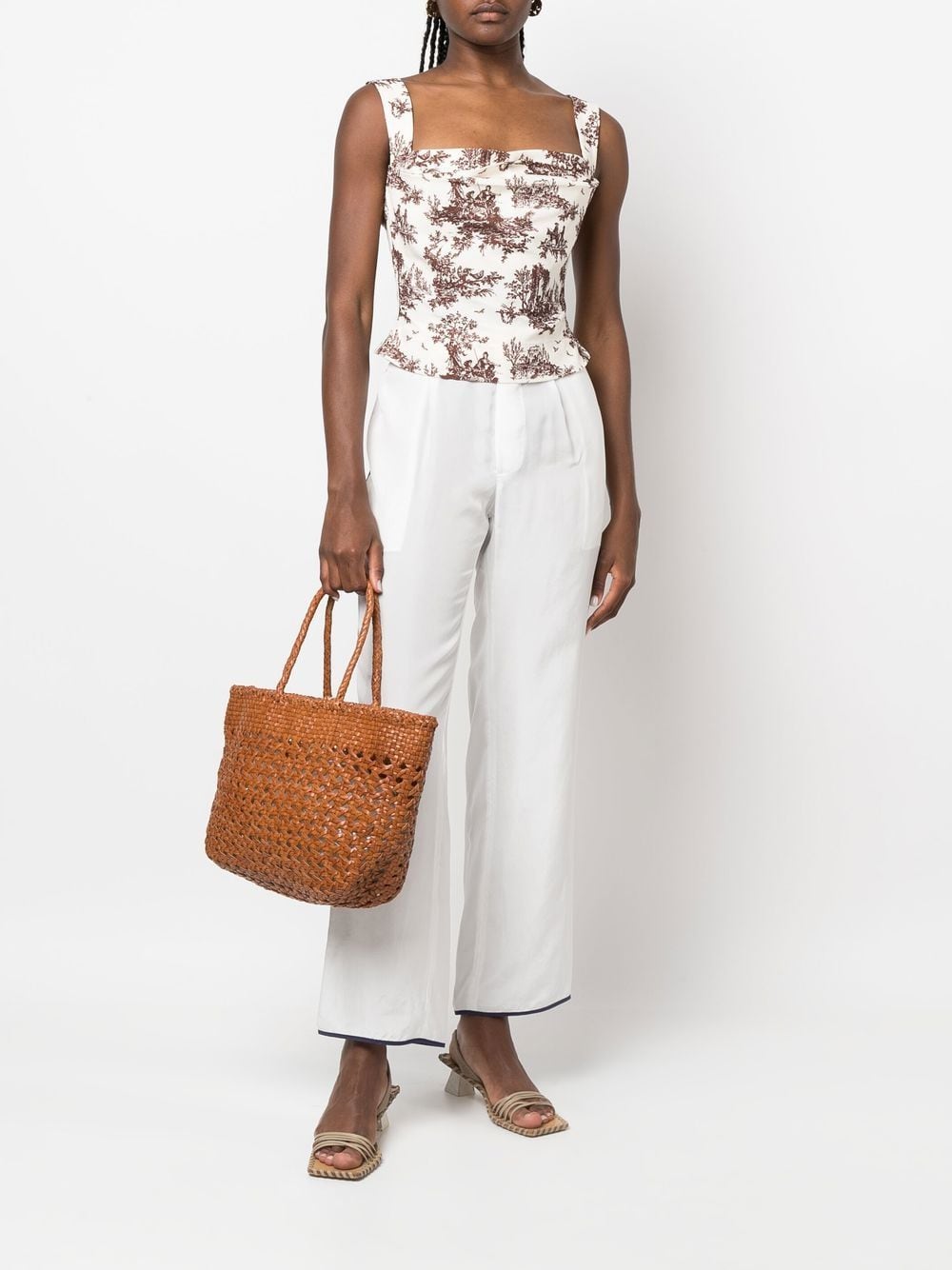 MAISON JEJIA Jejia Contrasting-Trim Detail Trousers