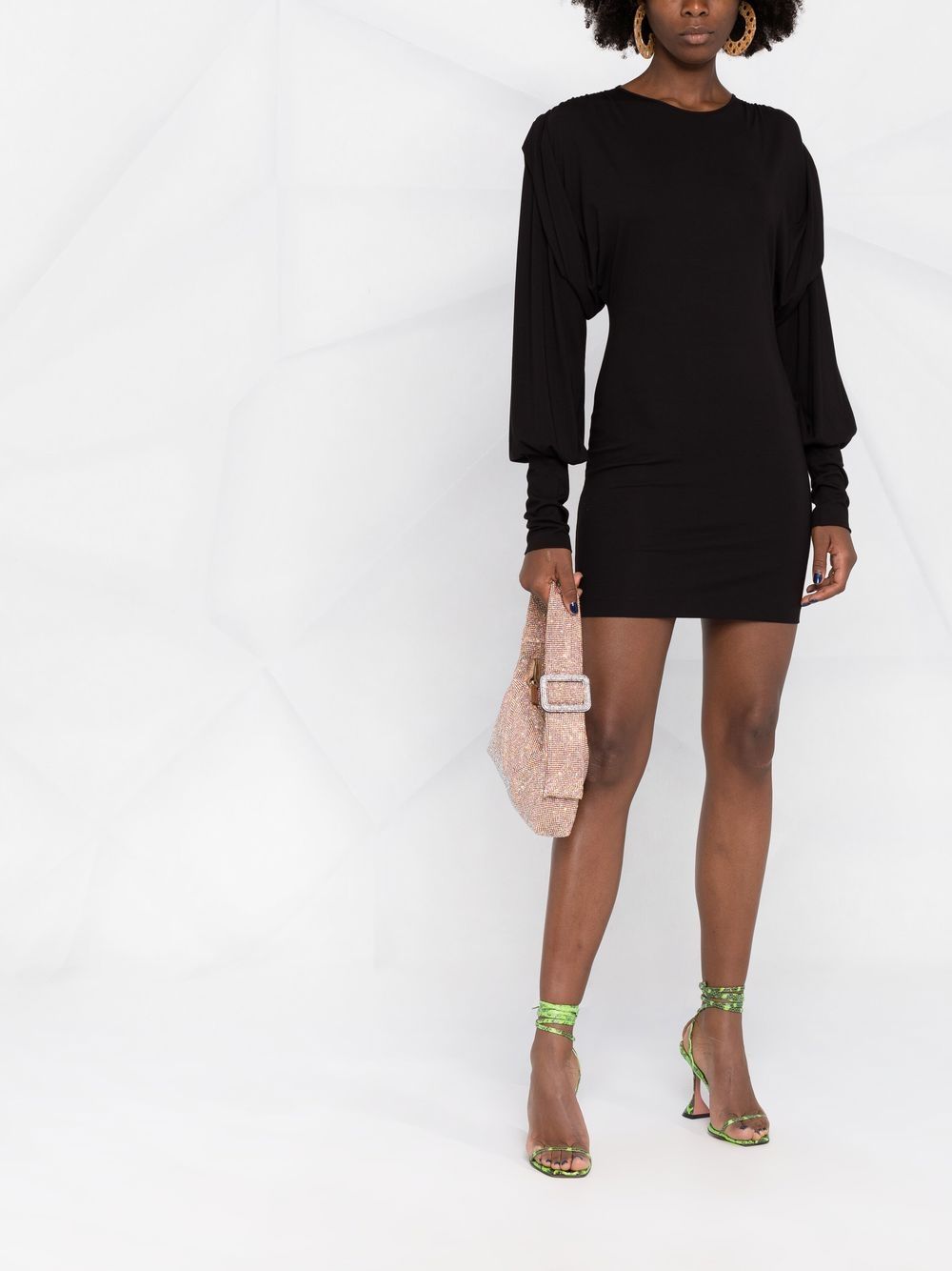 ATTICO The Attico Gathered Sleeve Dress