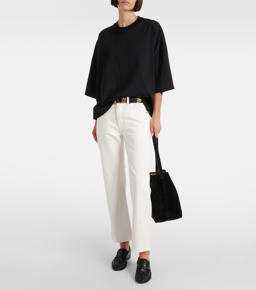 THE ROW The Row Lesley Mid-Rise Straight Jeans in Panna